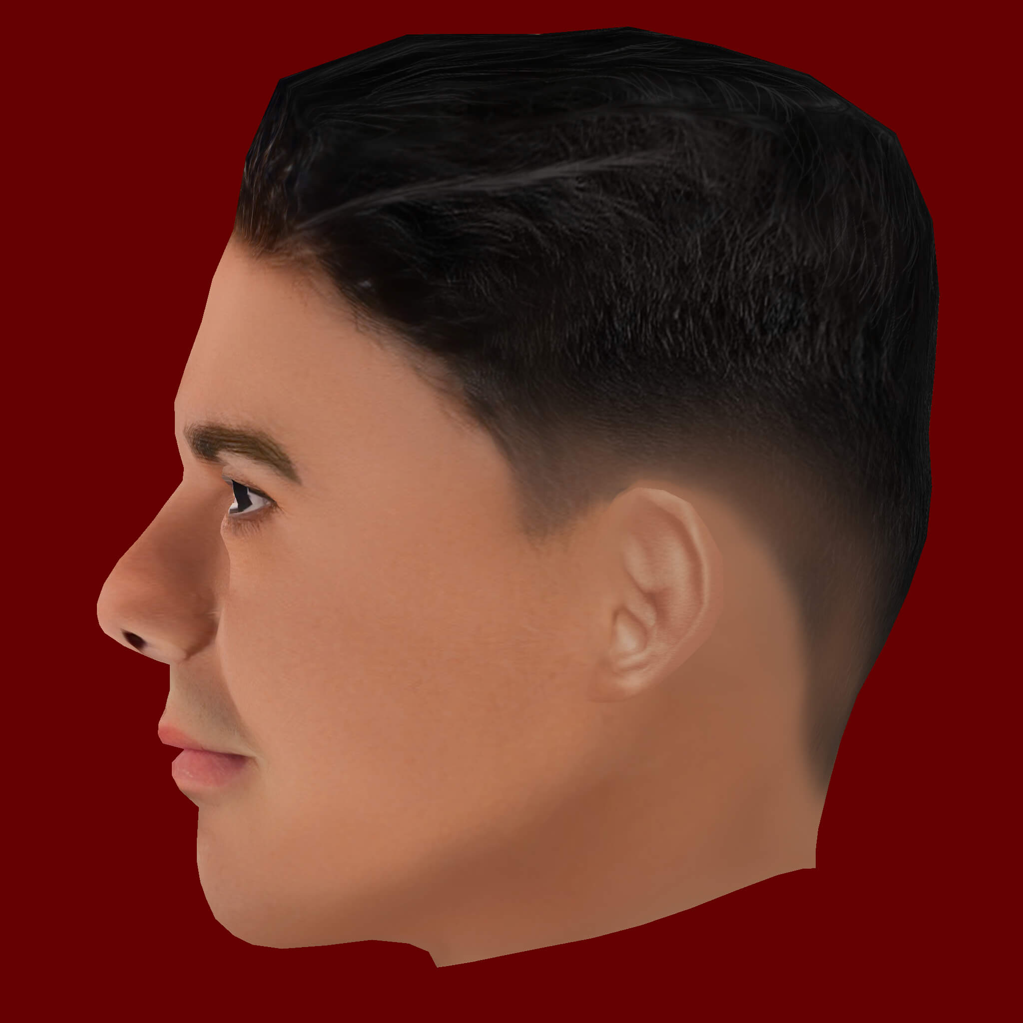 Casemiro Head - Low Poly Head for Game 3D Model by Nammichael