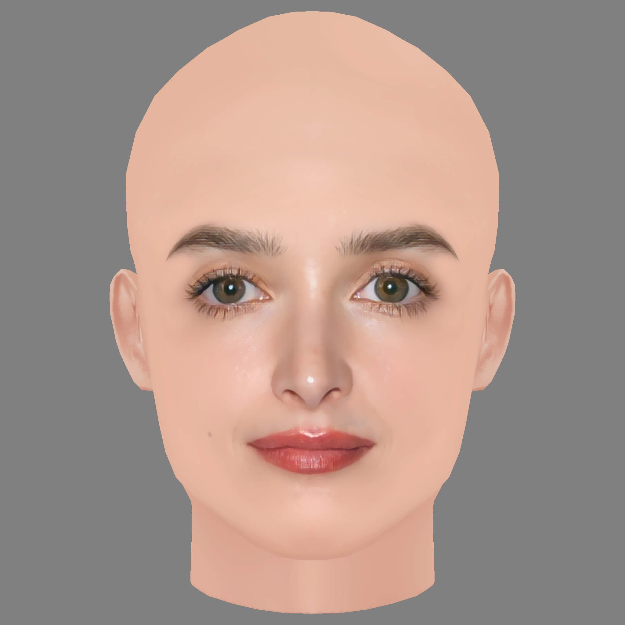 Charlotte Le Bon Head: No Hair - Low-Poly Head for Game 3D Model by ...