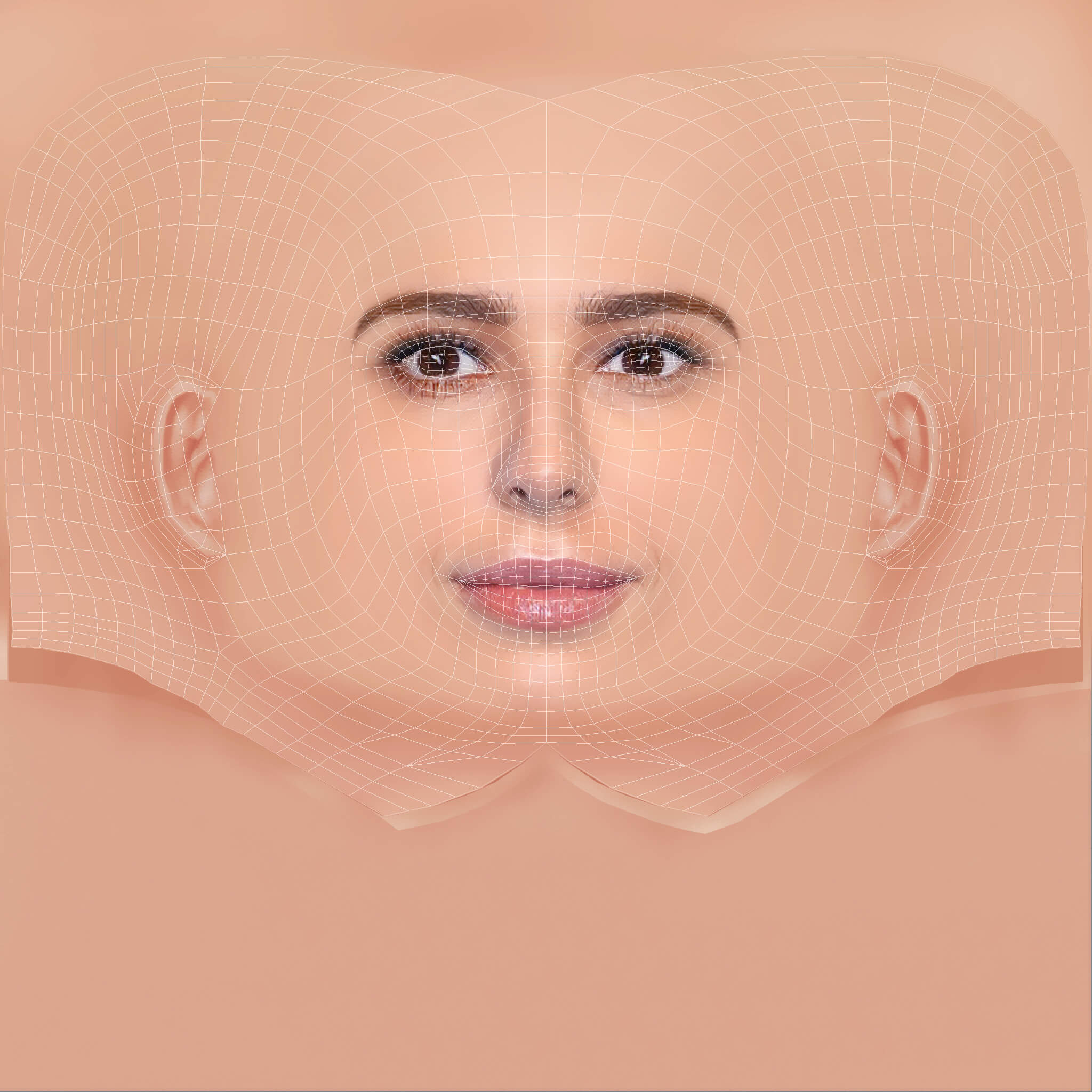 Cheryl Cole Head - No Hair - Low Poly Head for Game 3D Model by Nammichael