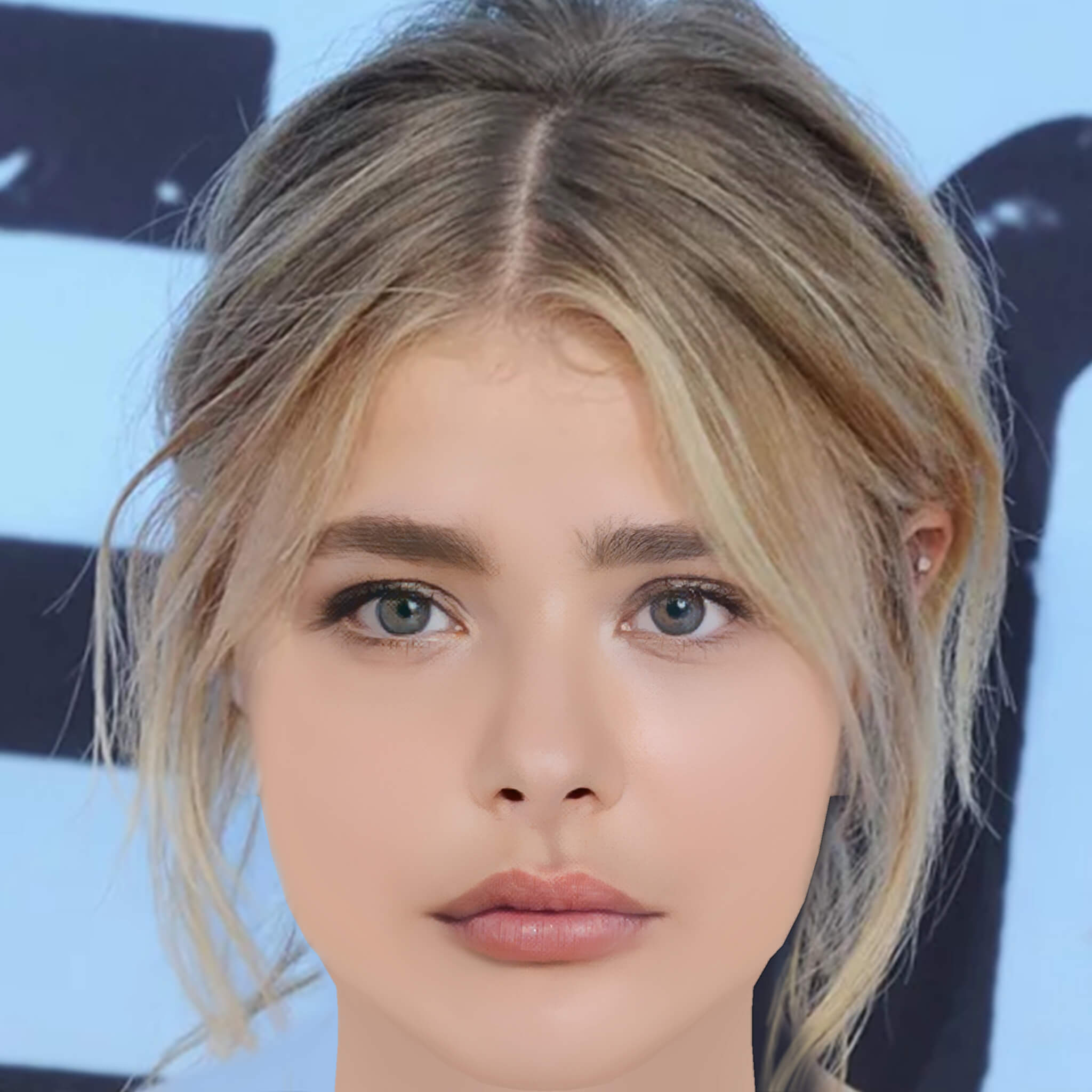 Chloe Grace Moretz Head - Low Poly Head for Game - No Hair 3D Model by ...