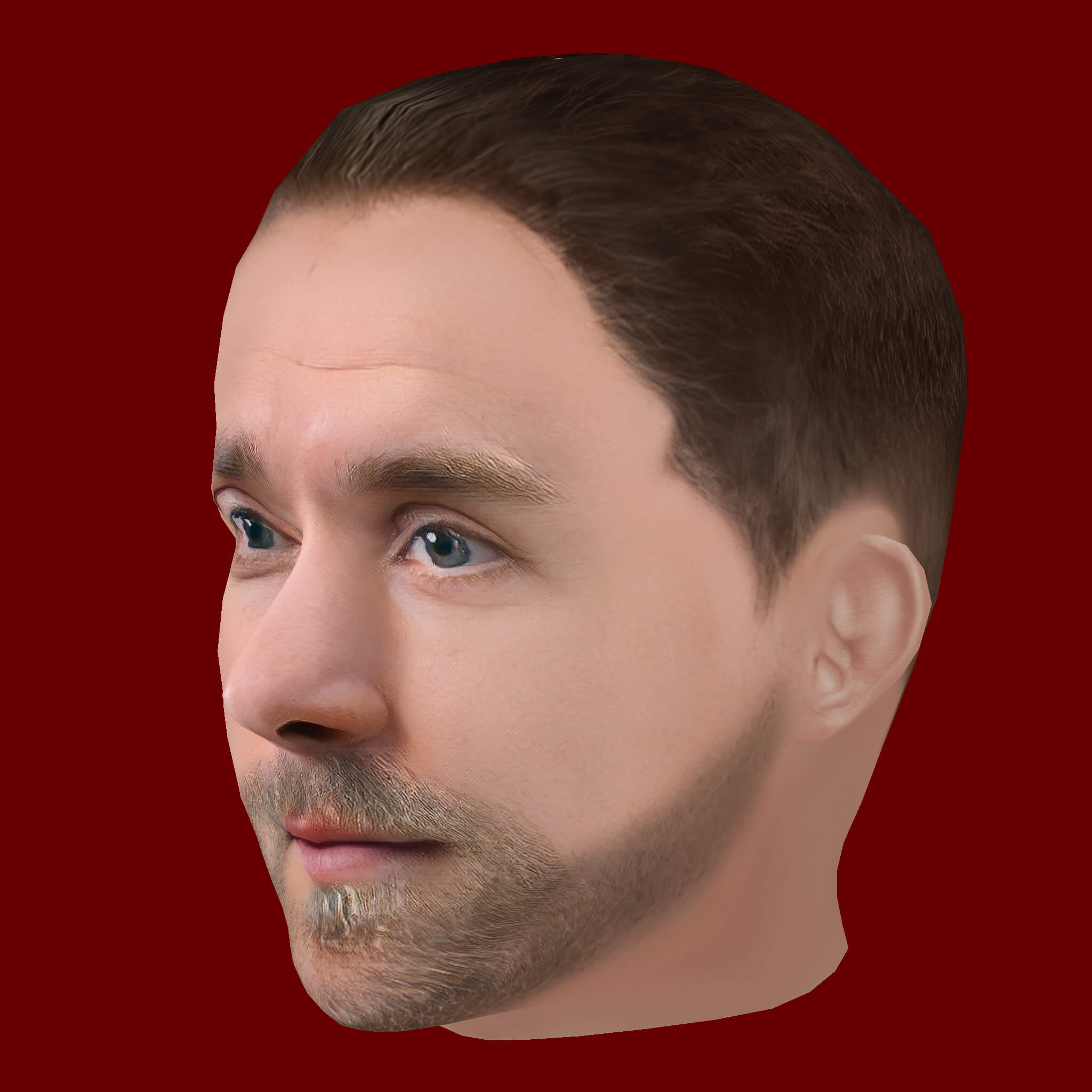 Christian Eriksen Head - Low Poly Head for Game 3D Model by Nammichael