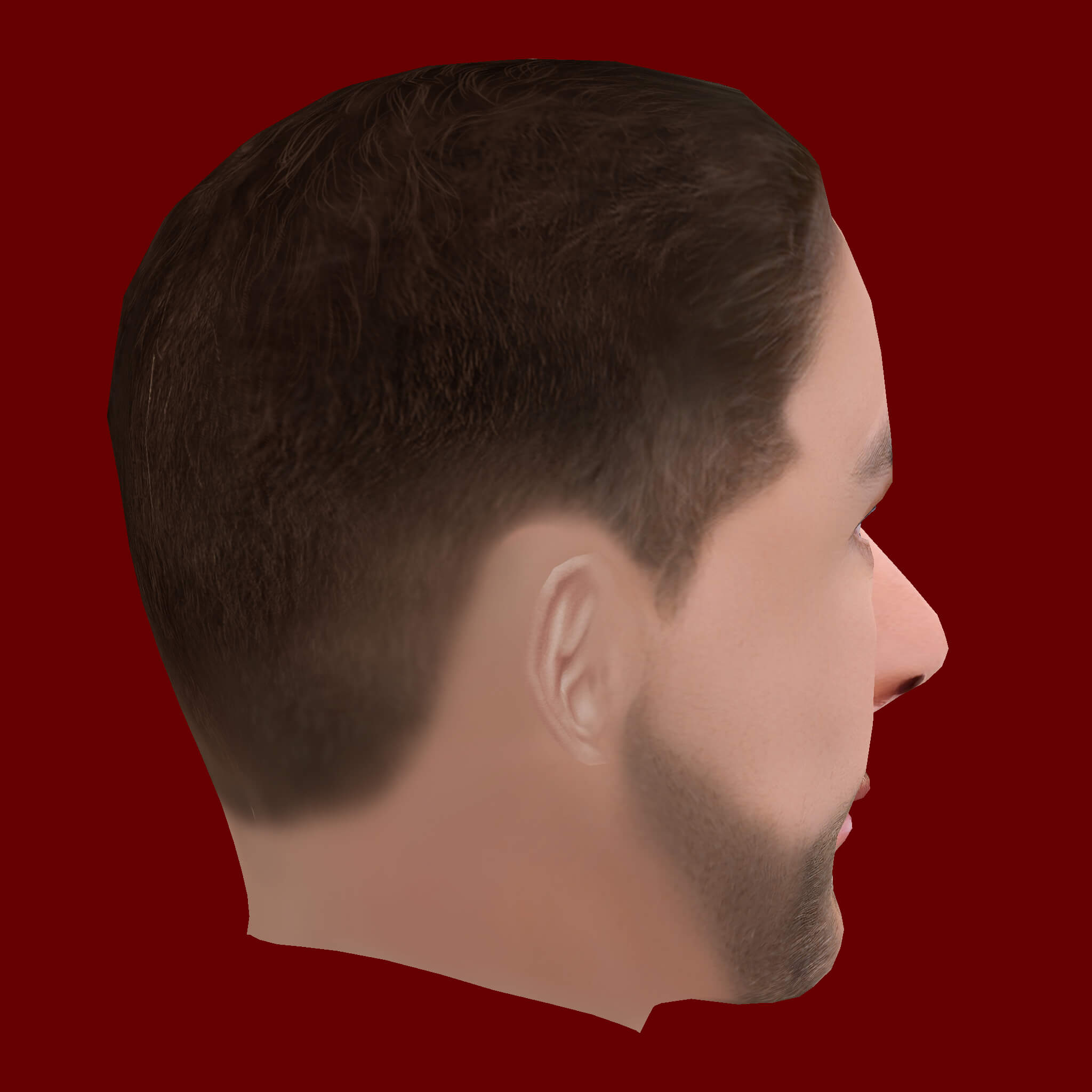Christian Eriksen Head - Low Poly Head for Game 3D Model by Nammichael