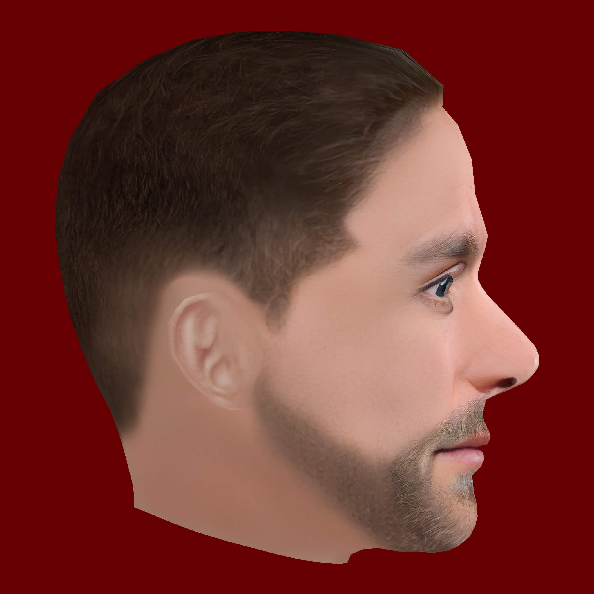 Christian Eriksen Head - Low Poly Head for Game 3D Model by Nammichael