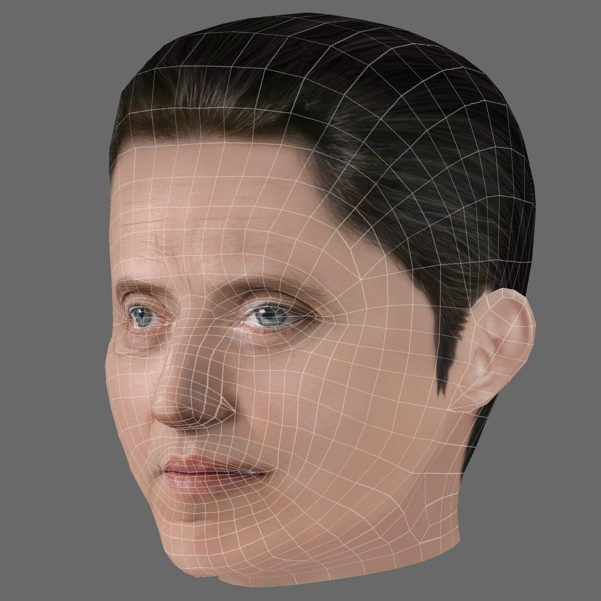Christopher Walken Head - Low Poly Head for Game 3D Model by Nammichael
