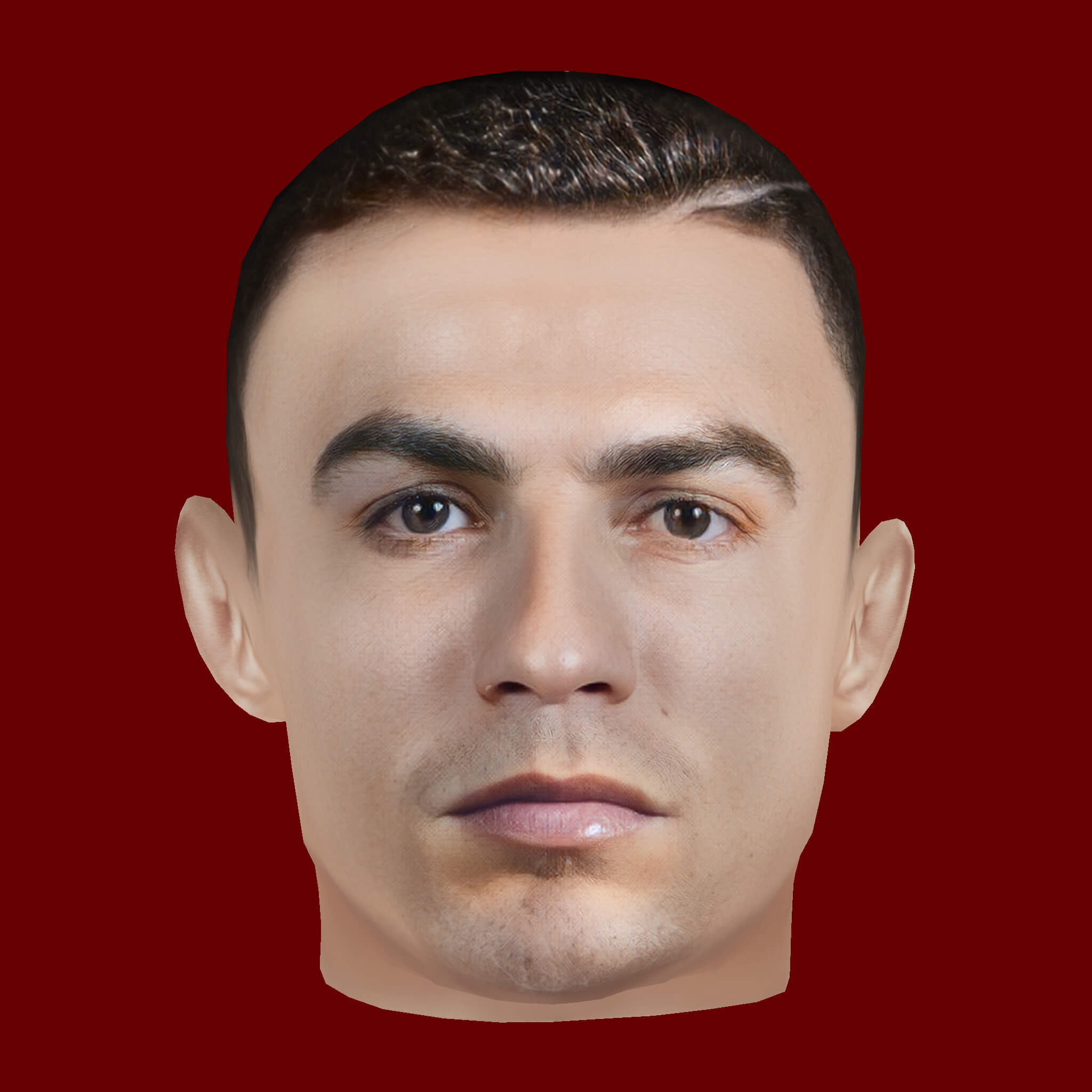 Cristiano Ronaldo Head - Low Poly Head for Game Low Poly 3D Model by ...