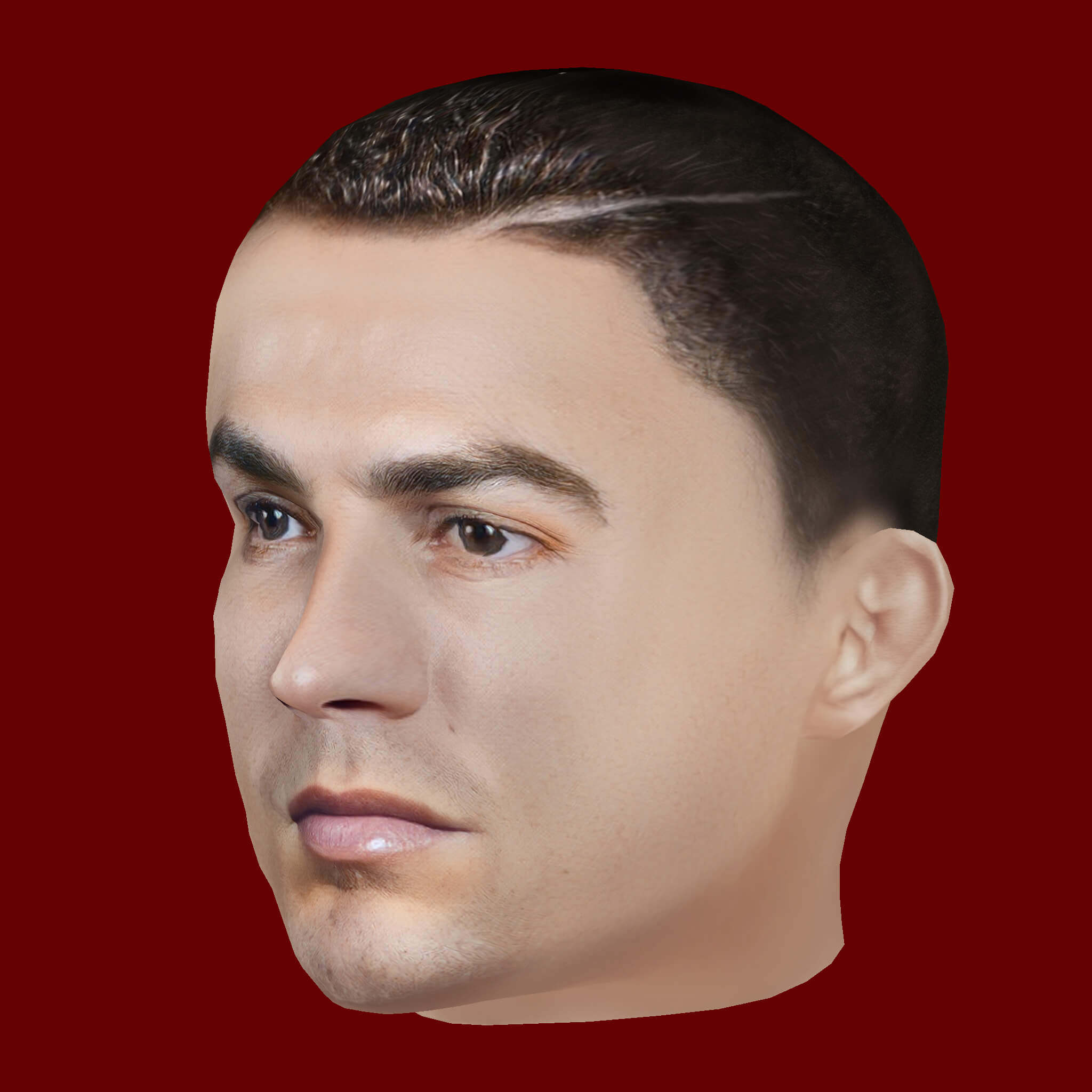 Cristiano Ronaldo Head - Low Poly Head for Game Low Poly 3D Model by ...
