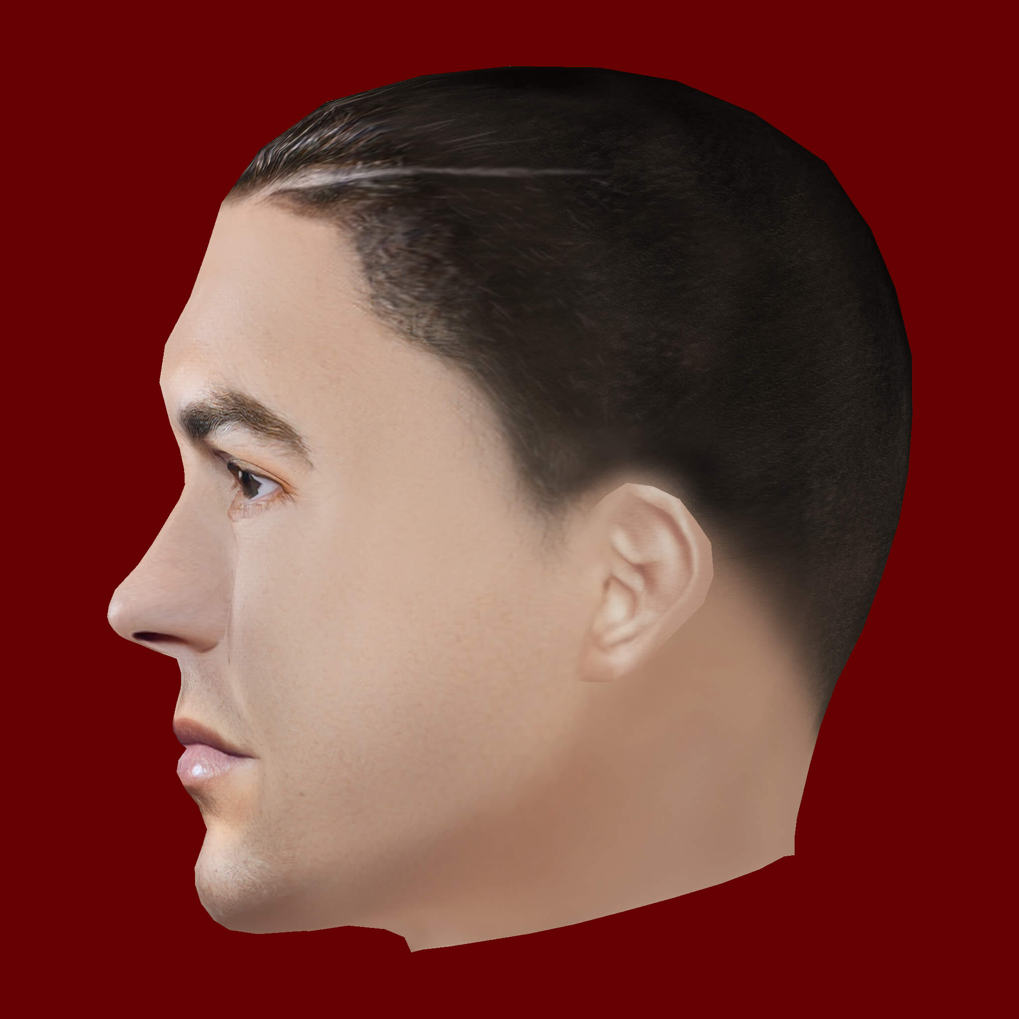 Cristiano Ronaldo Head - Low Poly Head for Game Low Poly 3D Model by ...