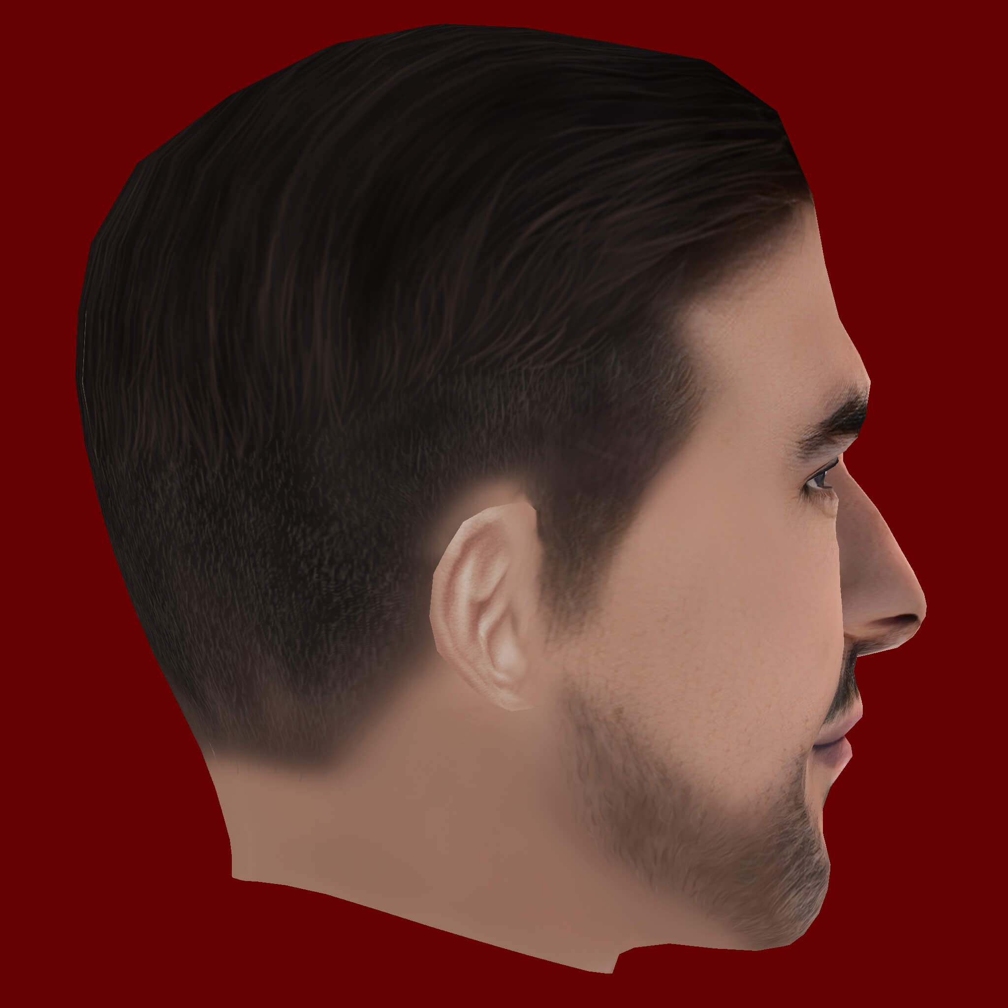 Dani Ceballos Head - Low Poly Head for Game 3D Model by Nammichael