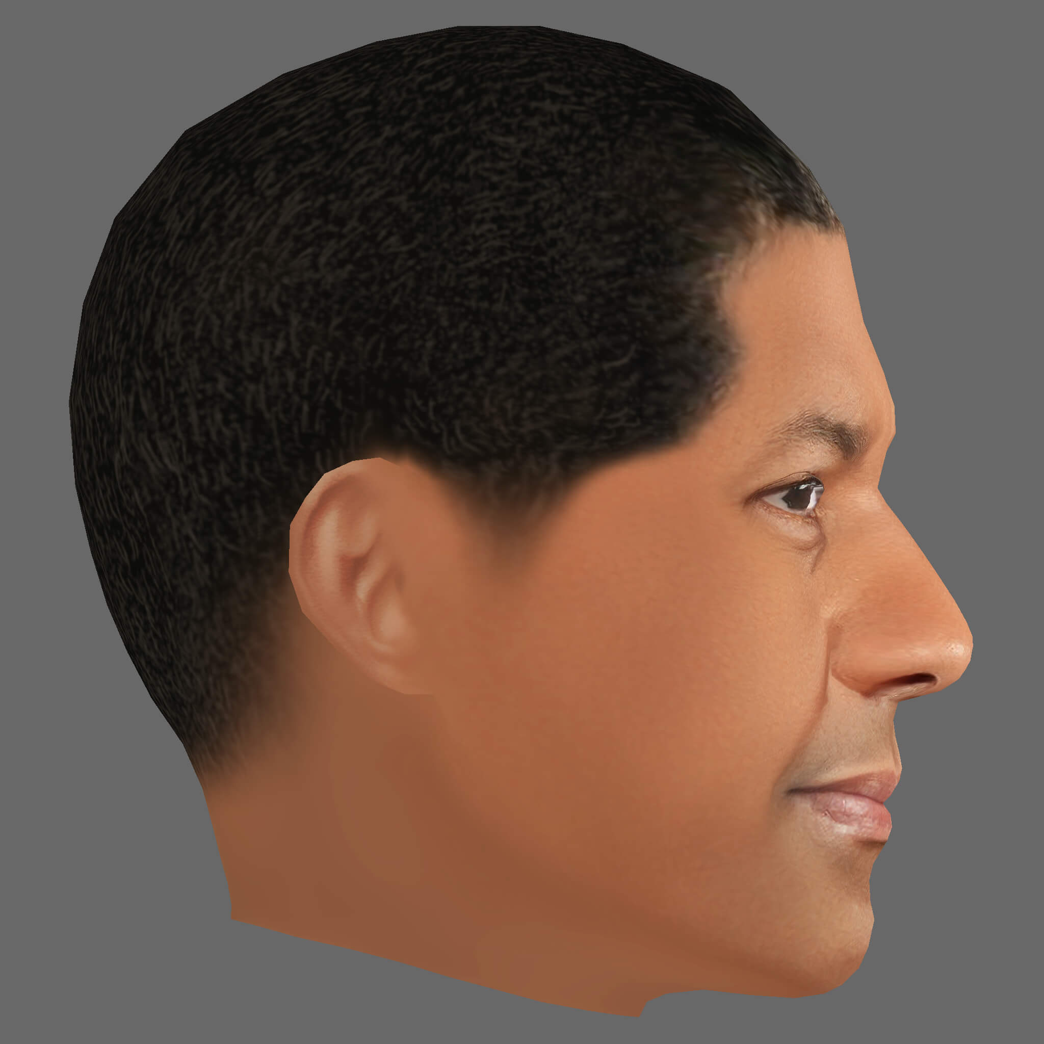 Daniel Washington Head - Low Poly Head for Game 3D Model by Nammichael