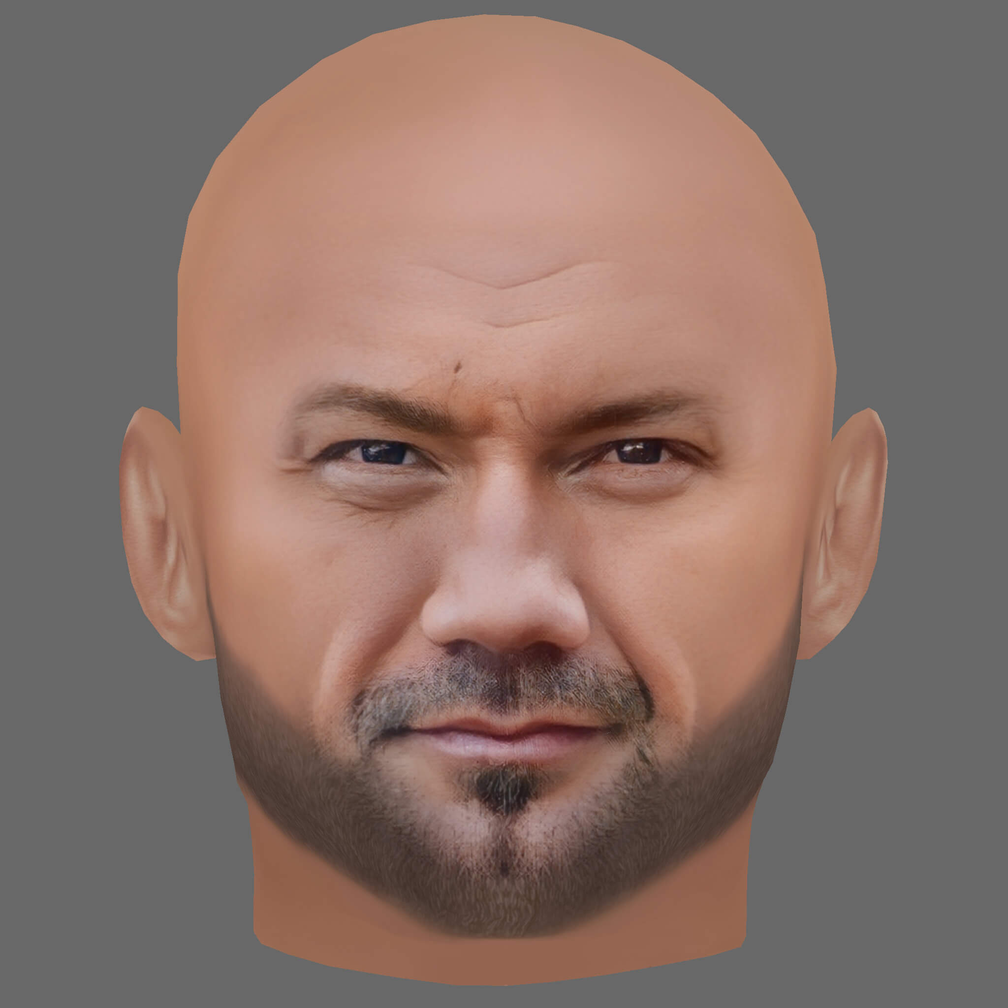 Dave Bautista Head - Low Poly Head for Game 3D Model by Nammichael