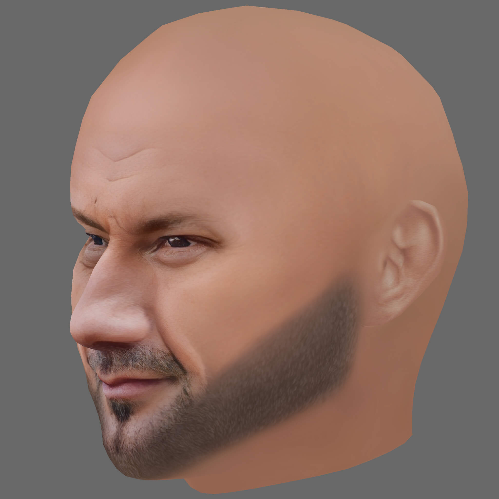 Dave Bautista Head - Low Poly Head for Game 3D Model by Nammichael