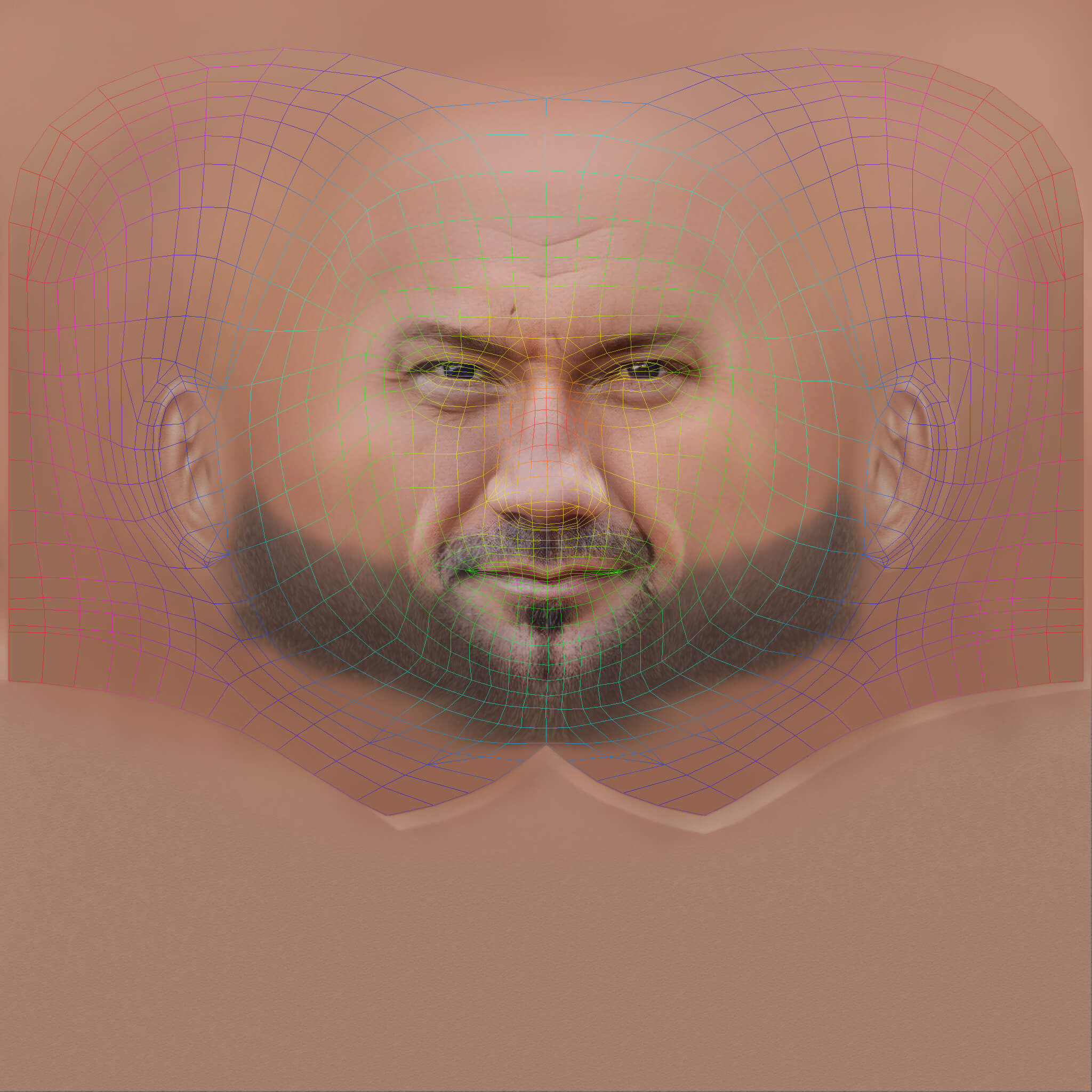 Dave Bautista Head - Low Poly Head for Game 3D Model by Nammichael