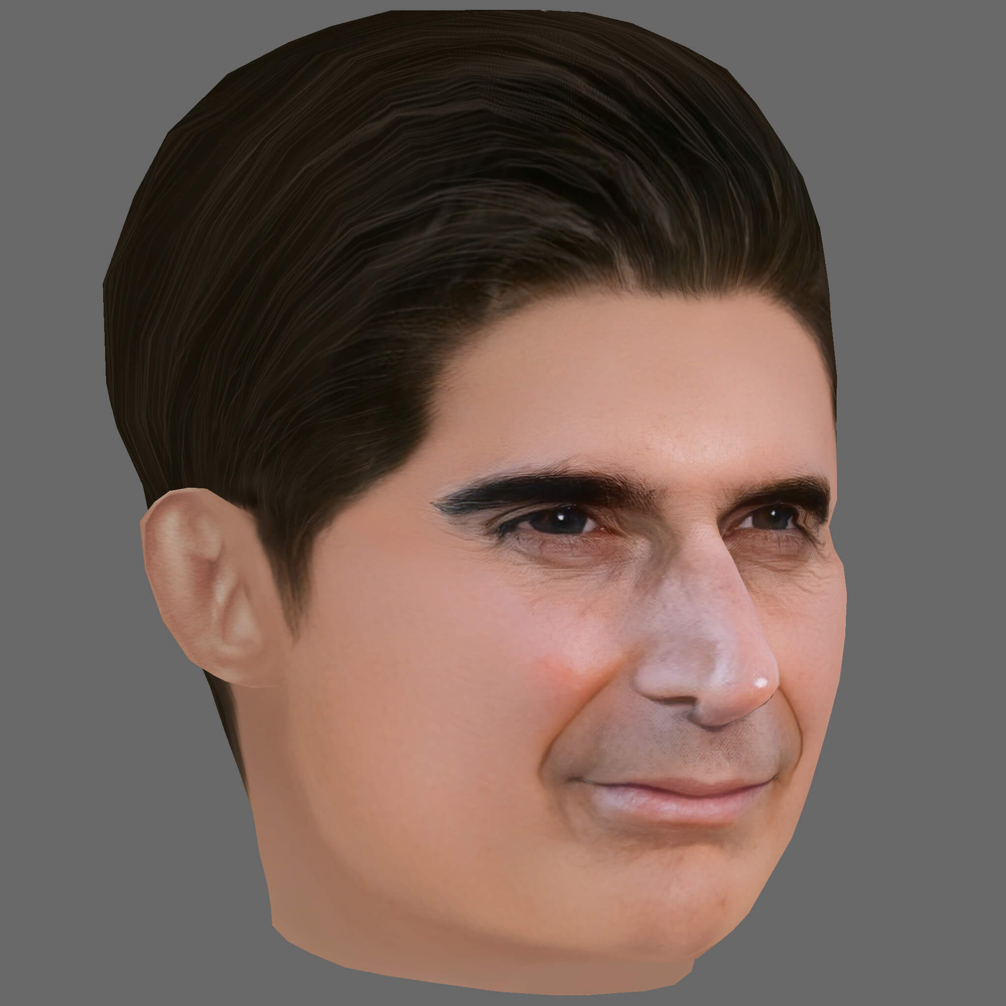 David Copperfield Head - Low Poly Head for Game 3D Model by Nammichael