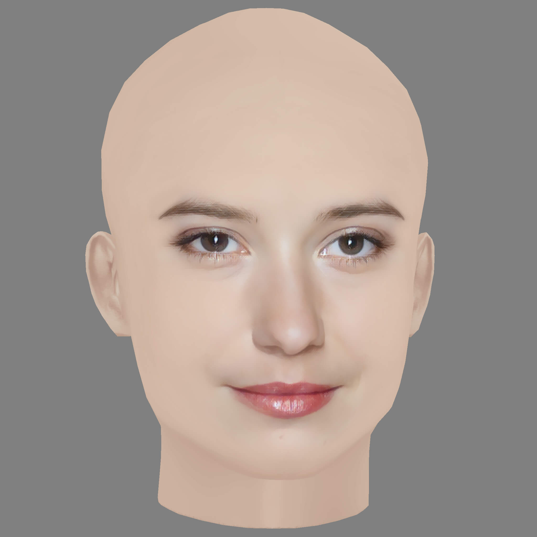 Deborah Francois Head - No Hair - Low Poly Head for Game 3D Model by ...