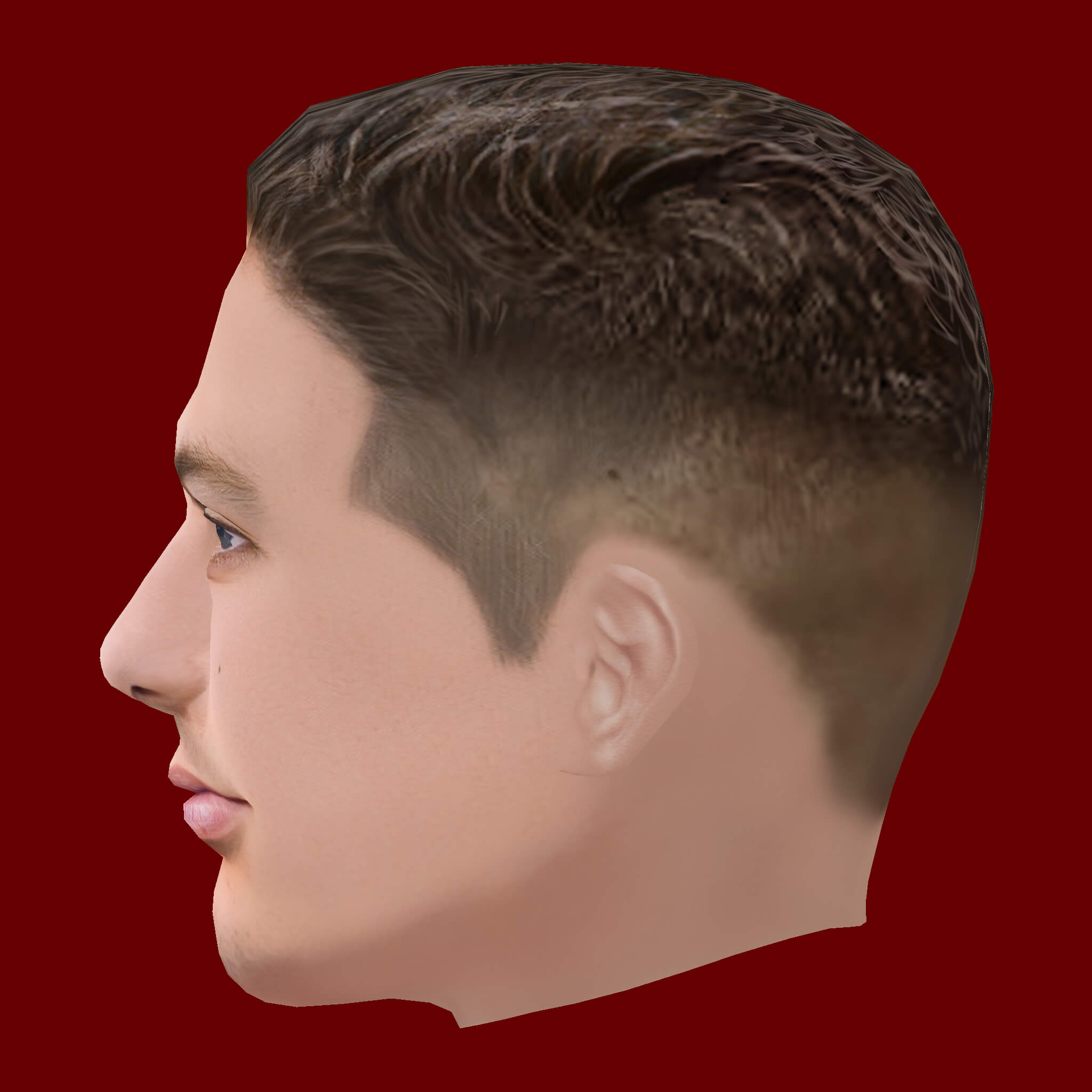 Diogo Dalot Head - Low Poly Head for Game 3D Model by Nammichael
