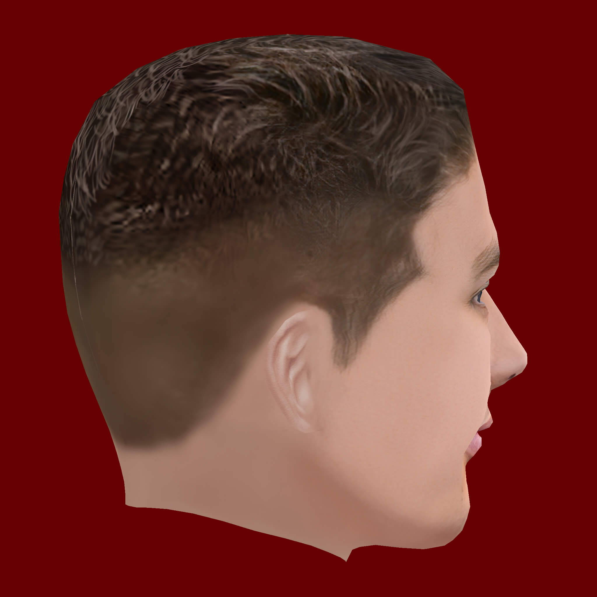Diogo Dalot Head - Low Poly Head for Game 3D Model by Nammichael