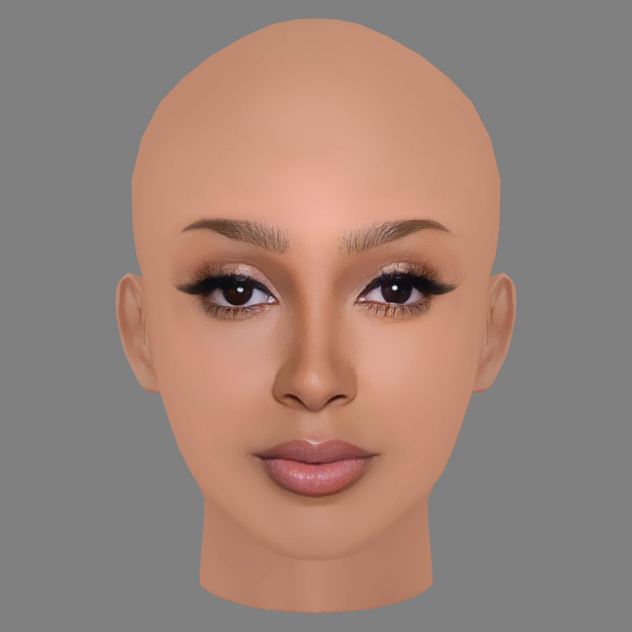 Doja Cat Head - No Hair - Low Poly Head for Game 3D Model by Nammichael