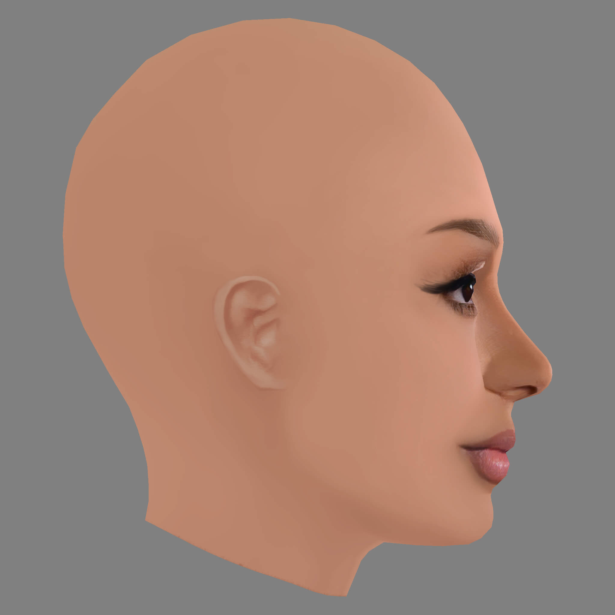 Doja Cat Head - No Hair - Low Poly Head for Game 3D Model by Nammichael