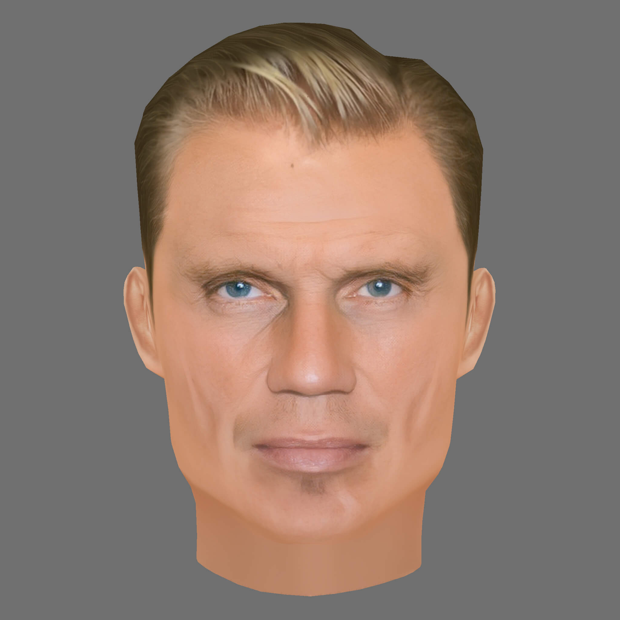 Dolph Lundgren Head - Low Poly Head for Game 3D Model by Nammichael