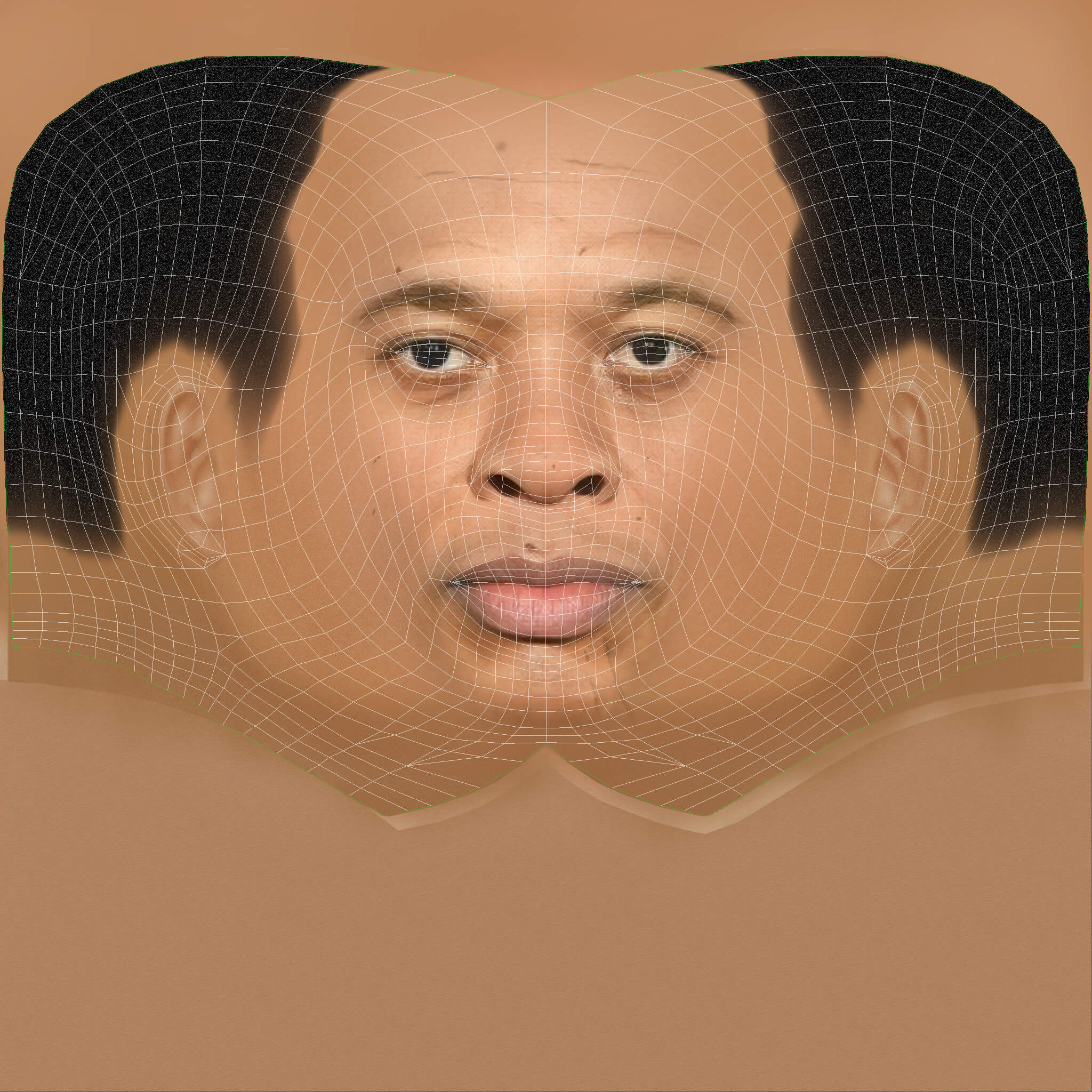 Dr Dre - Andre Romelle Young Head - Low Poly Head 3D Model by Nammichael