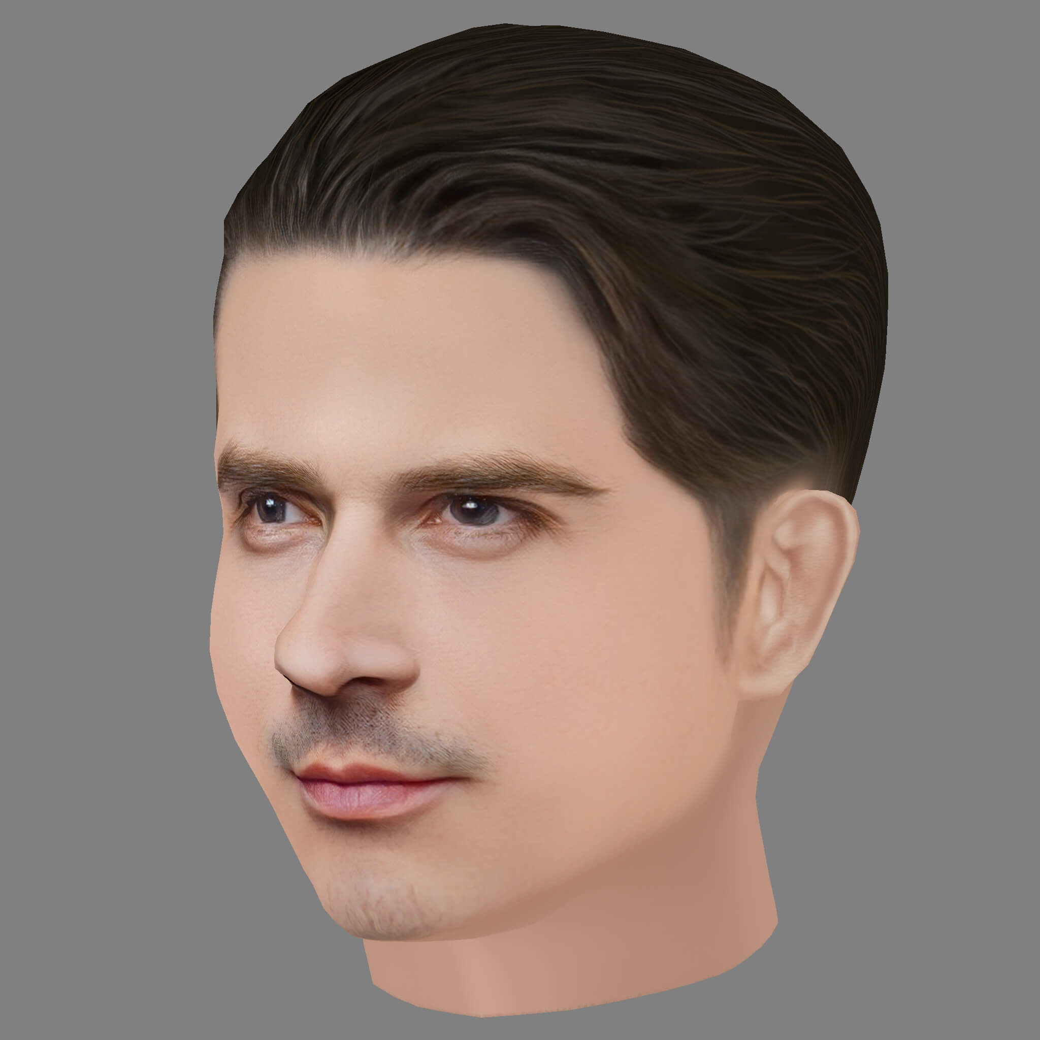 Dritan Kastrati Head - Low Poly Head for Game 3D Model by Nammichael