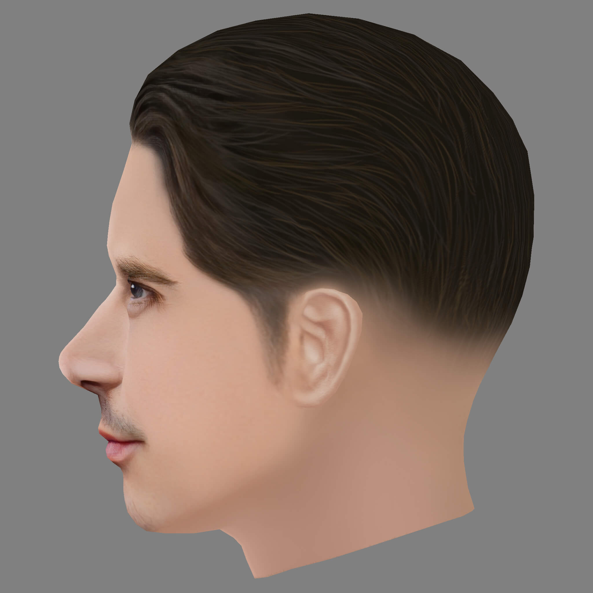 Dritan Kastrati Head - Low Poly Head for Game 3D Model by Nammichael