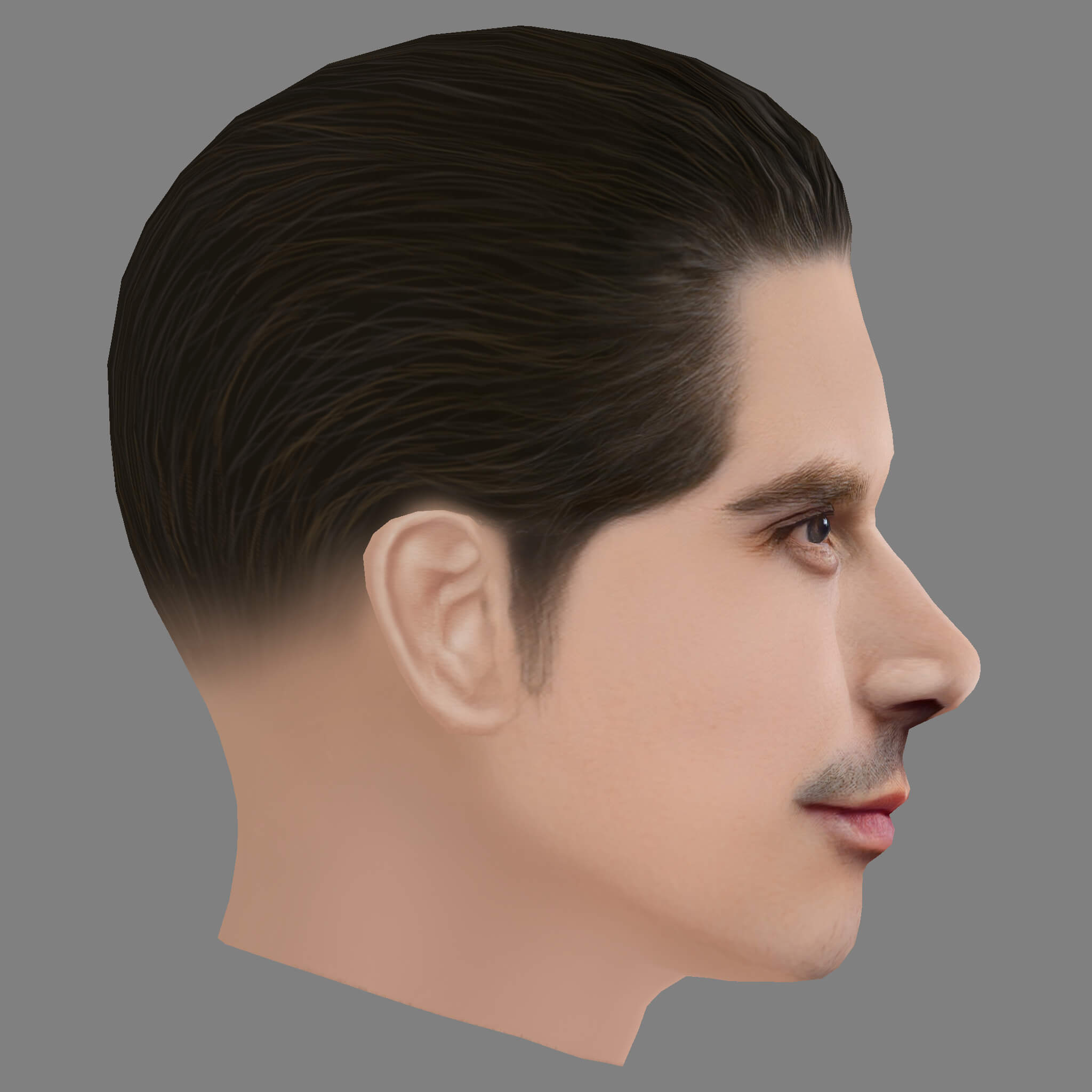 Dritan Kastrati Head - Low Poly Head for Game 3D Model by Nammichael