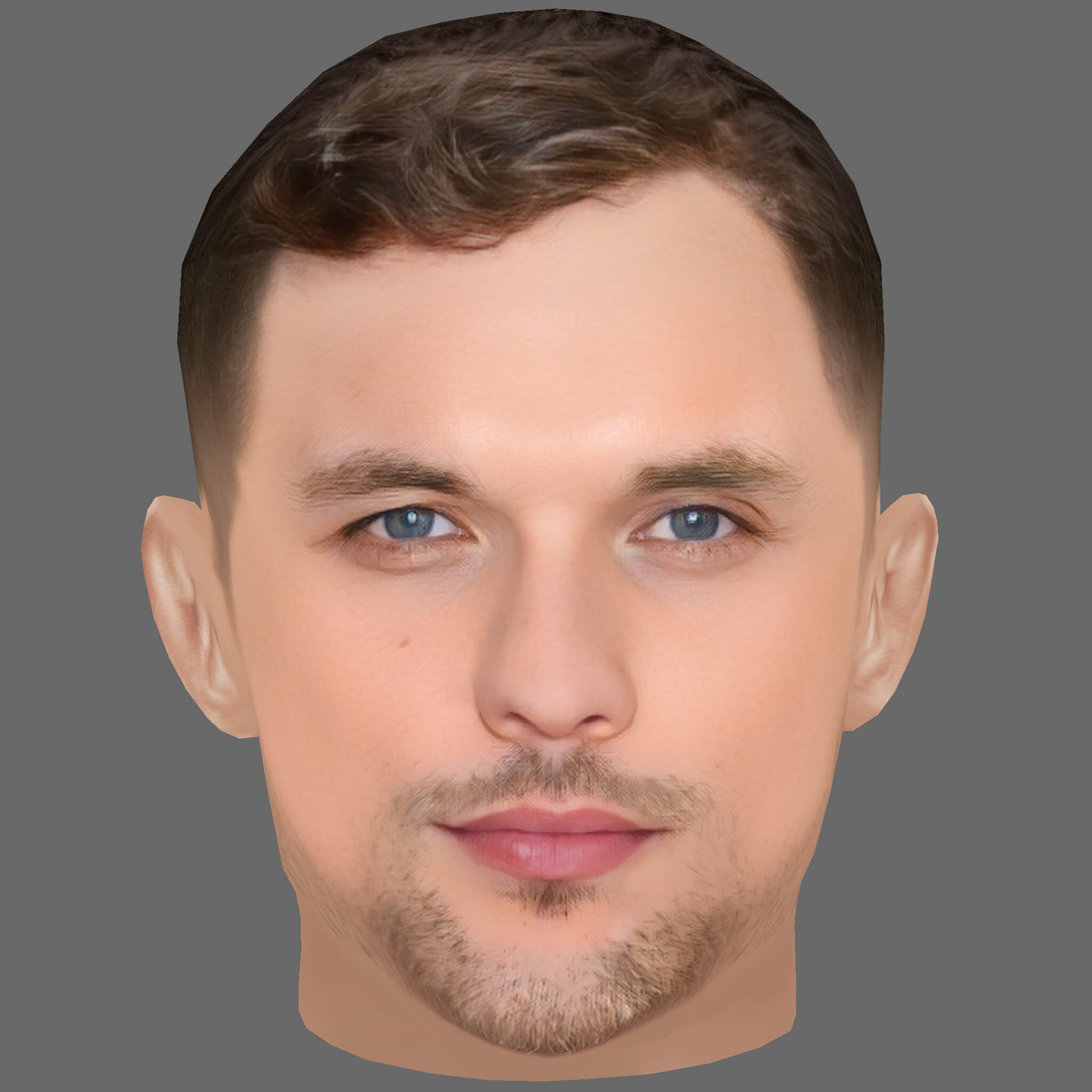 Ed Skrein Head - Low Poly Head for Game 3D Model by Nammichael