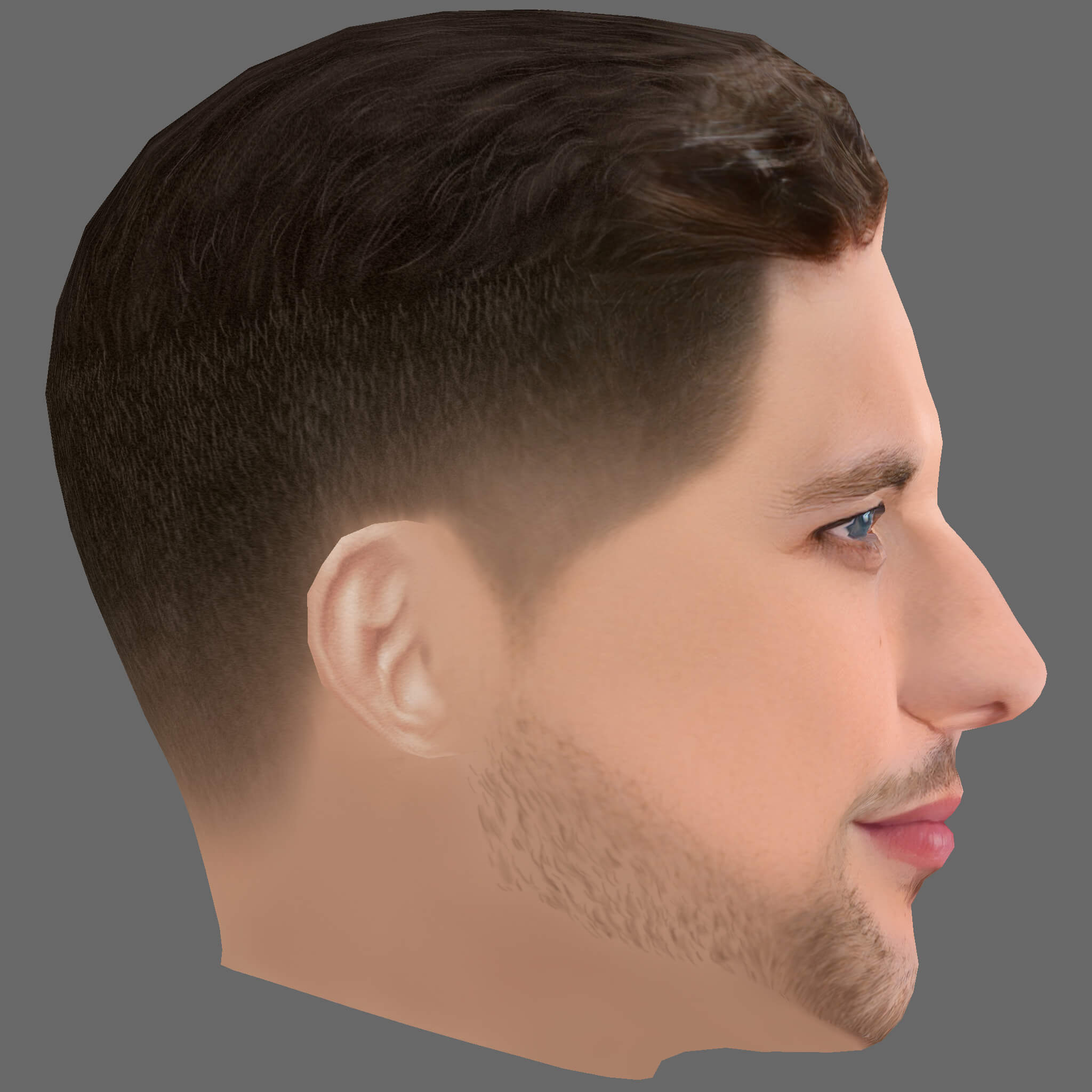 Ed Skrein Head - Low Poly Head for Game 3D Model by Nammichael