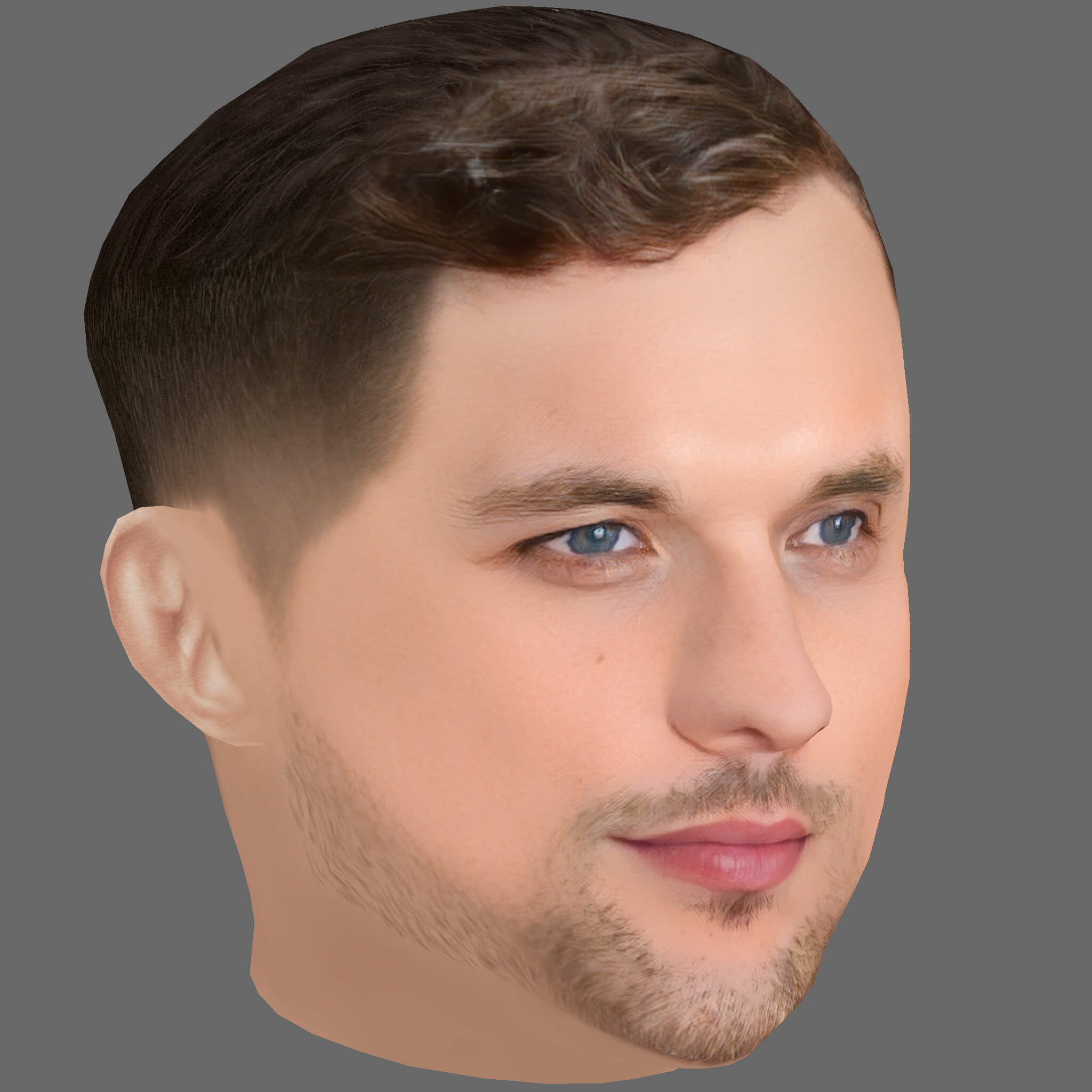 Ed Skrein Head - Low Poly Head for Game 3D Model by Nammichael