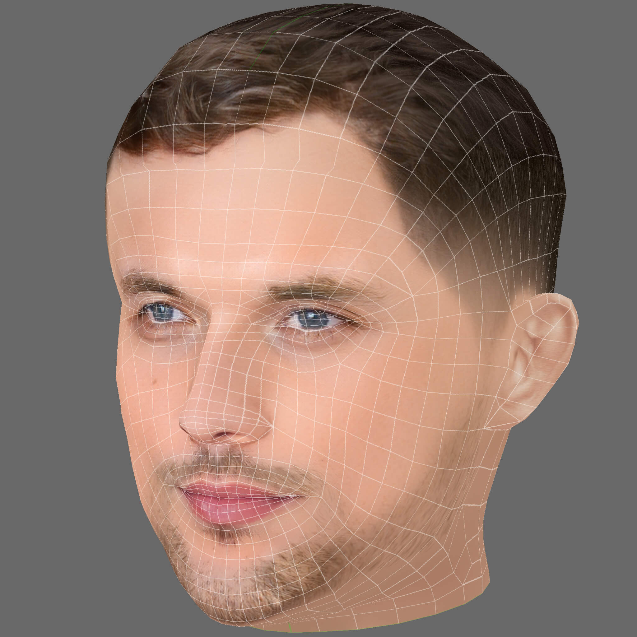 Ed Skrein Head - Low Poly Head for Game 3D Model by Nammichael