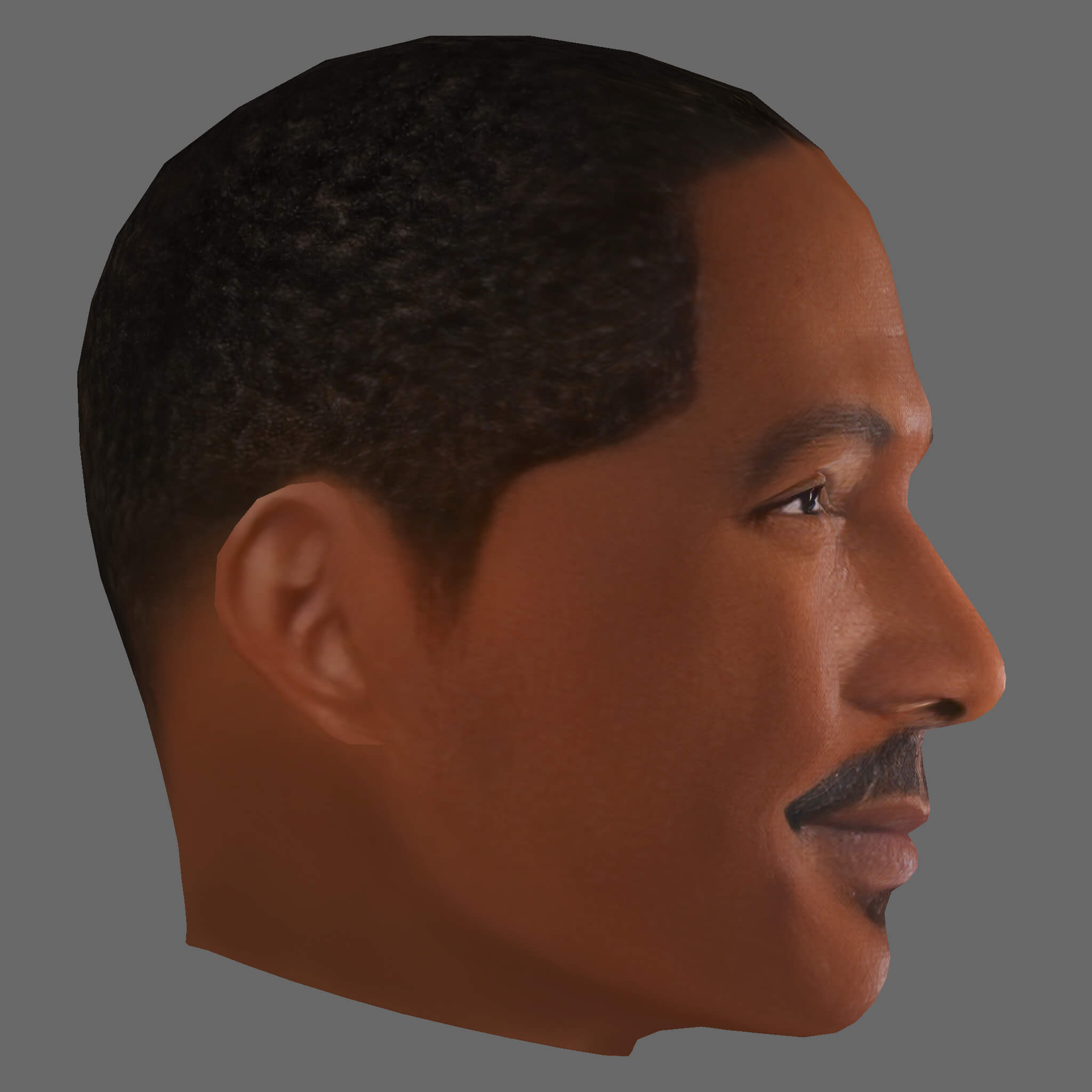 Eddie Murphy Head - Low Poly Head for Game Low Poly 3D Model by Nammichael