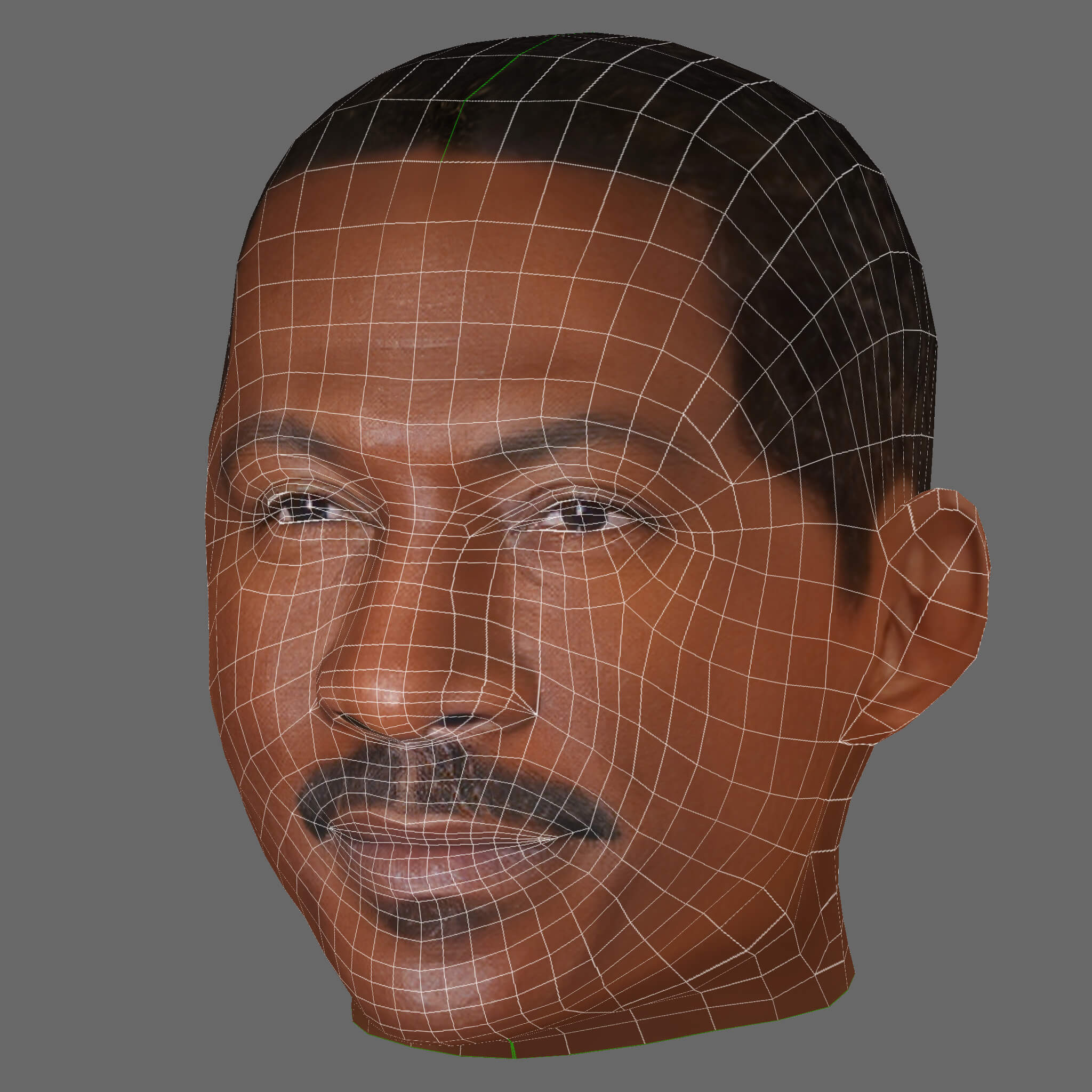 Eddie Murphy Head - Low Poly Head for Game Low Poly 3D Model by Nammichael
