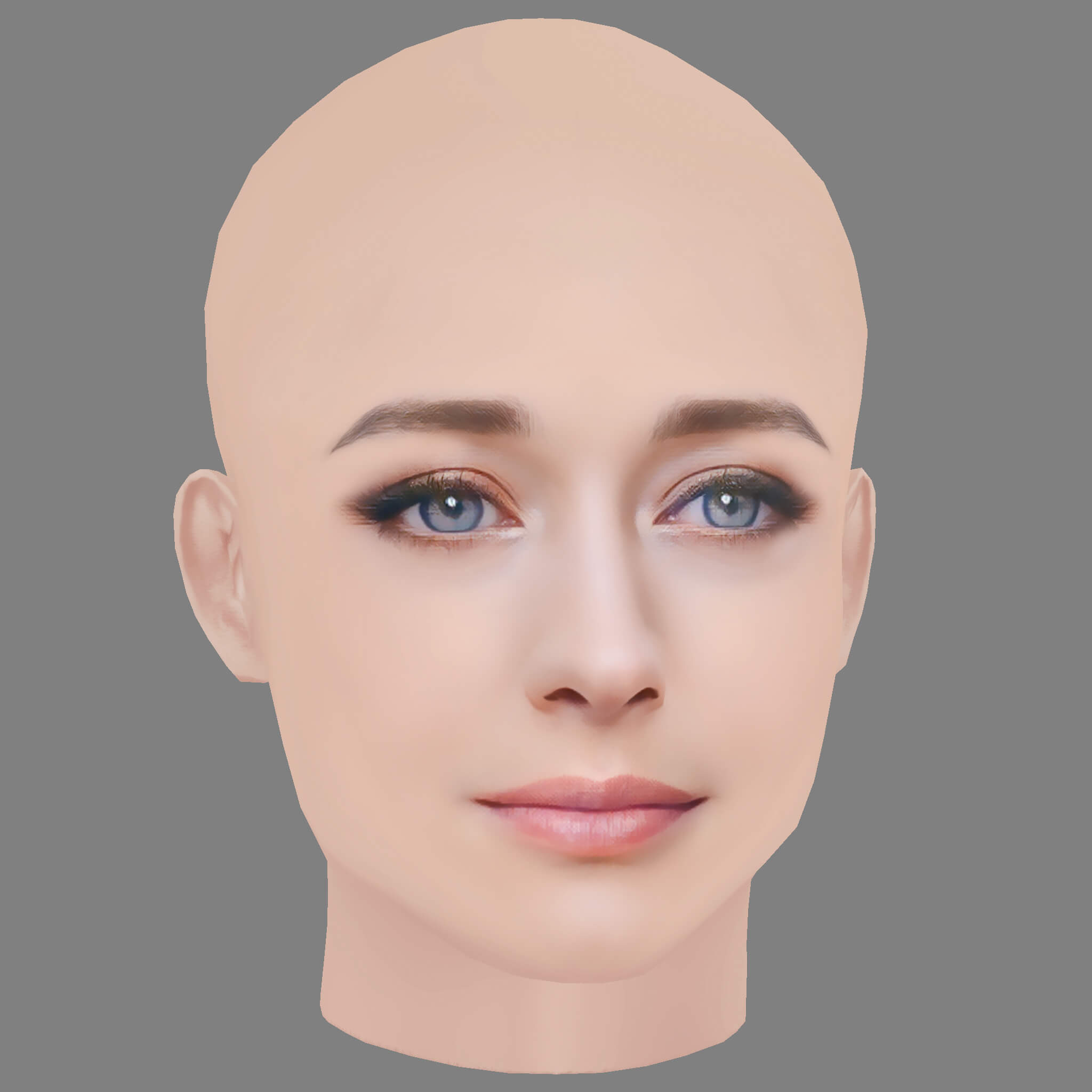 Elena Rivera Head - No Hair - Low Poly Head for Game 3D Model by Nammichael