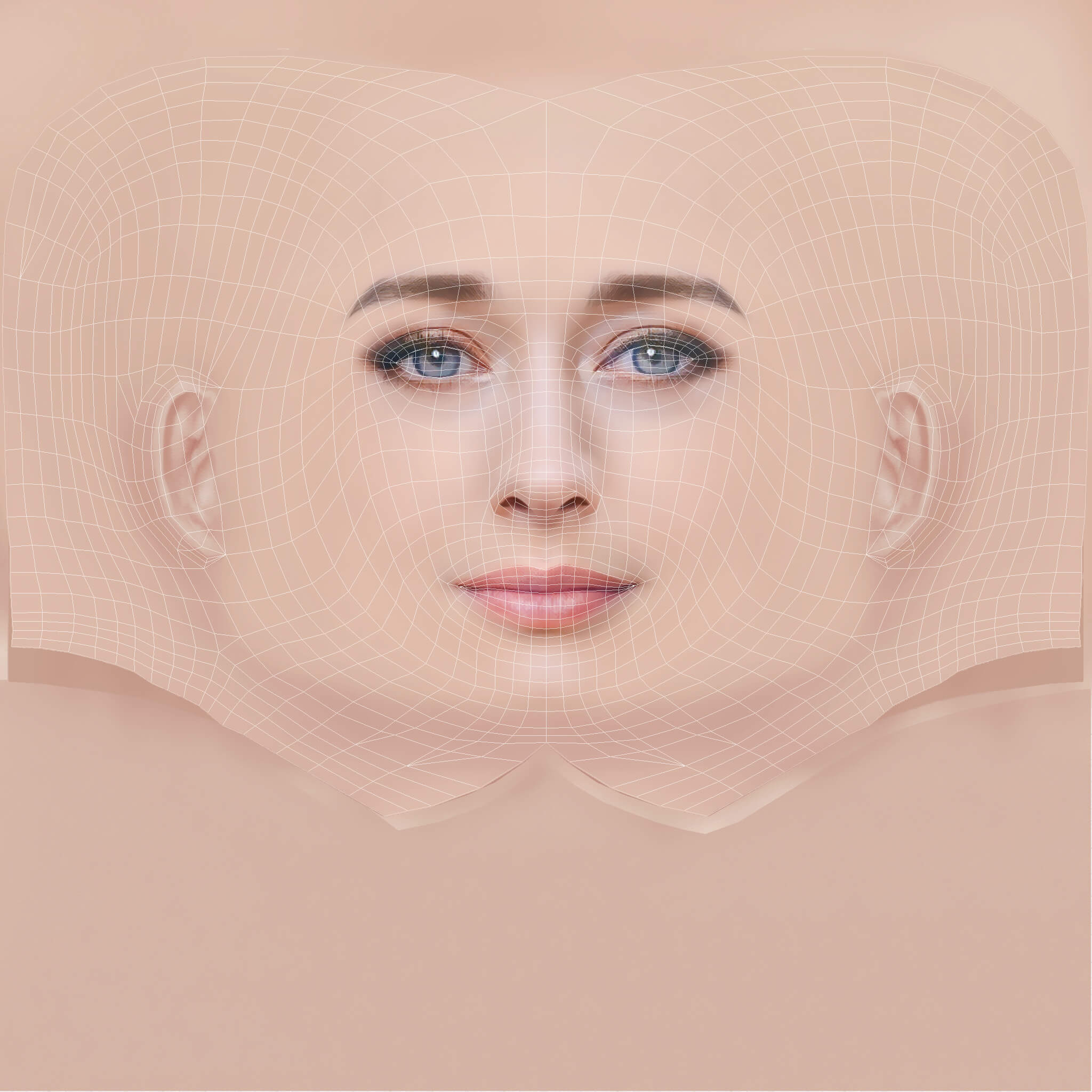 Elena Rivera Head - No Hair - Low Poly Head for Game 3D Model by Nammichael