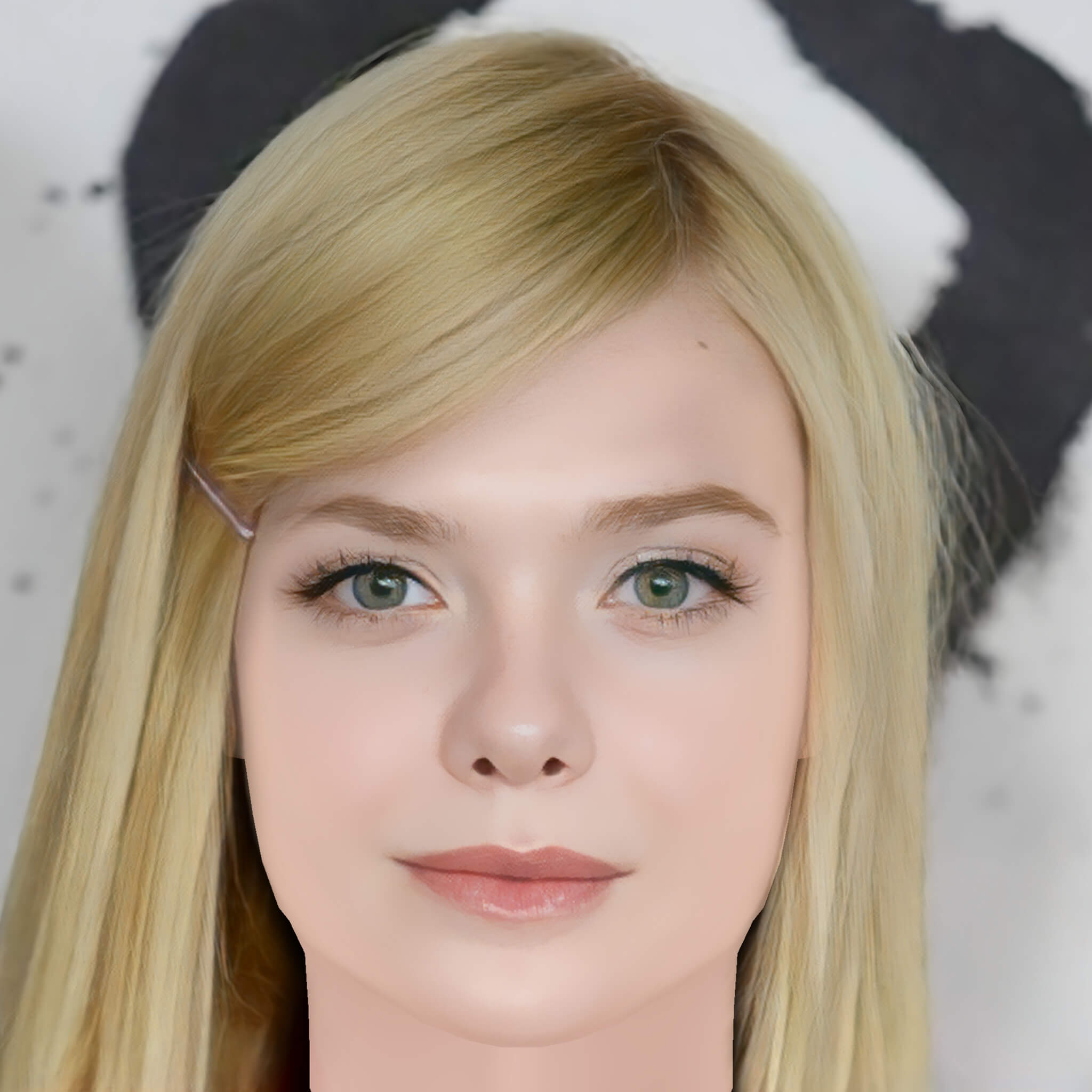 Elle Fanning - No Hair - Low Poly Head for Game 3D Model by Nammichael