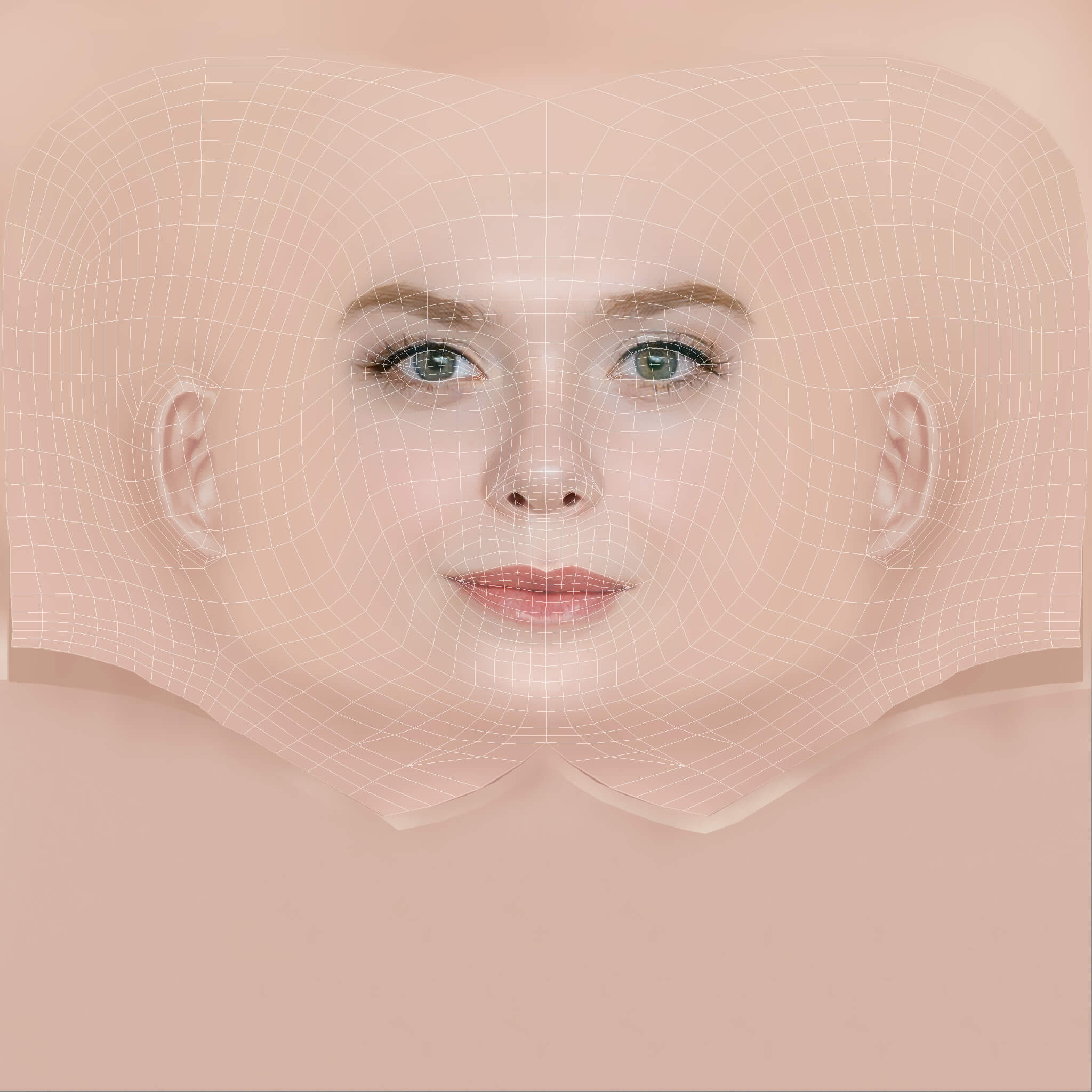 Elle Fanning - No Hair - Low Poly Head for Game 3D Model by Nammichael