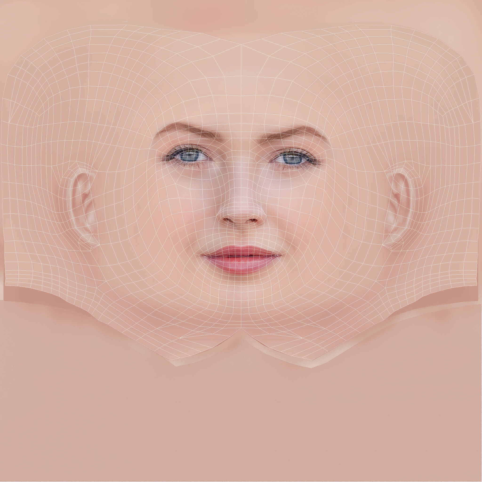 Ellie Bamber Head - No Hair - Low Poly Head for Game 3D Model by Nammichael