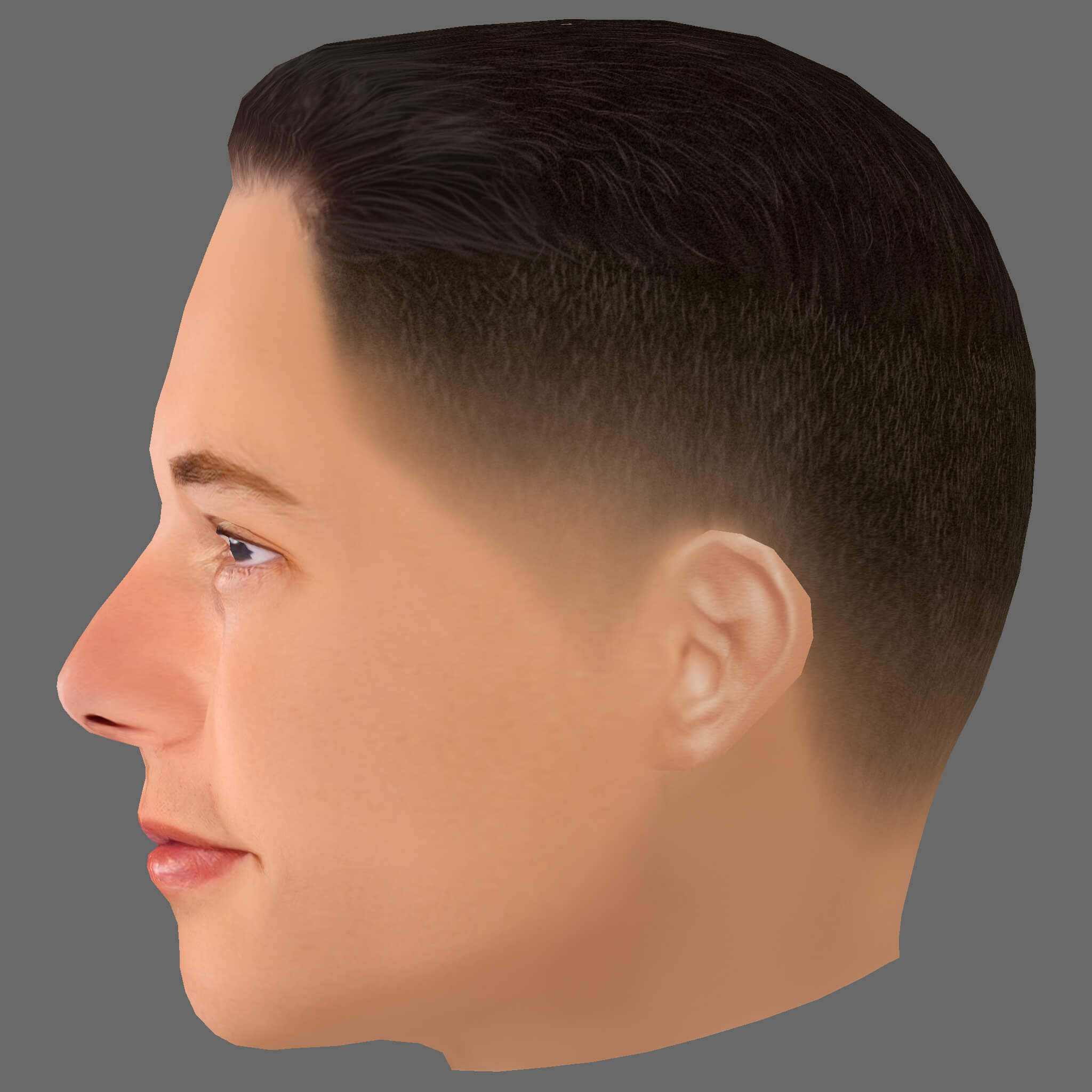 Elon Musk Head - Low Poly Head for Game 3D Model by Nammichael