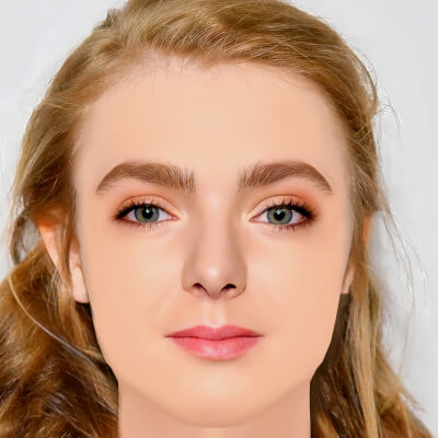 Elsie Fisher Head - No Hair - Low Poly Head for Game 3D Model by Nammichael