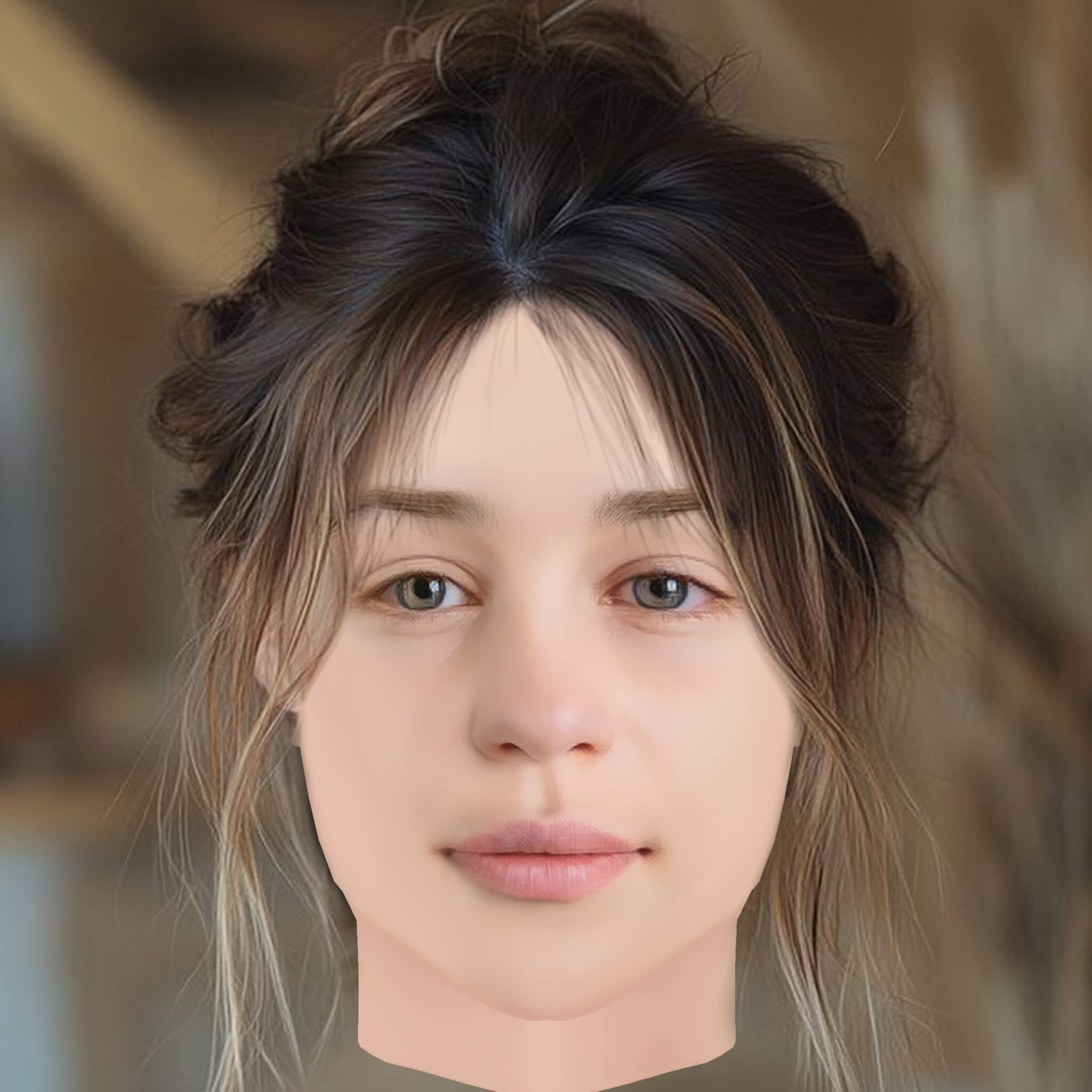 Emilia Clarke - No Hair - Low Poly Head for Game 3D Model by Nammichael