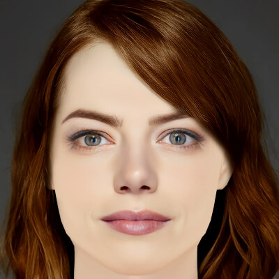 Emma Stone Head - No Hair - Low Poly Head for Game 3D Model by Nammichael