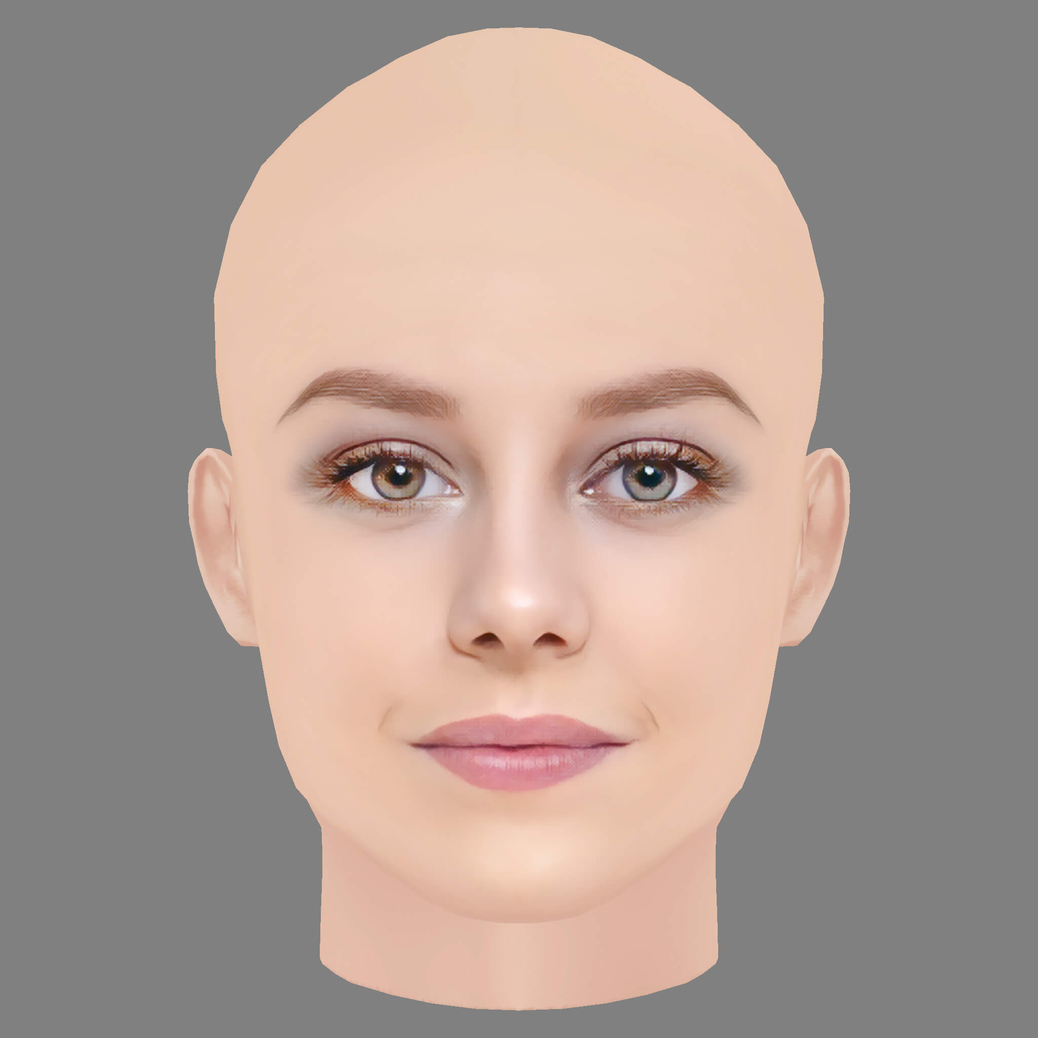 Ester Expósito Head - No Hair - Low Poly Head for Gam 3D Model by ...