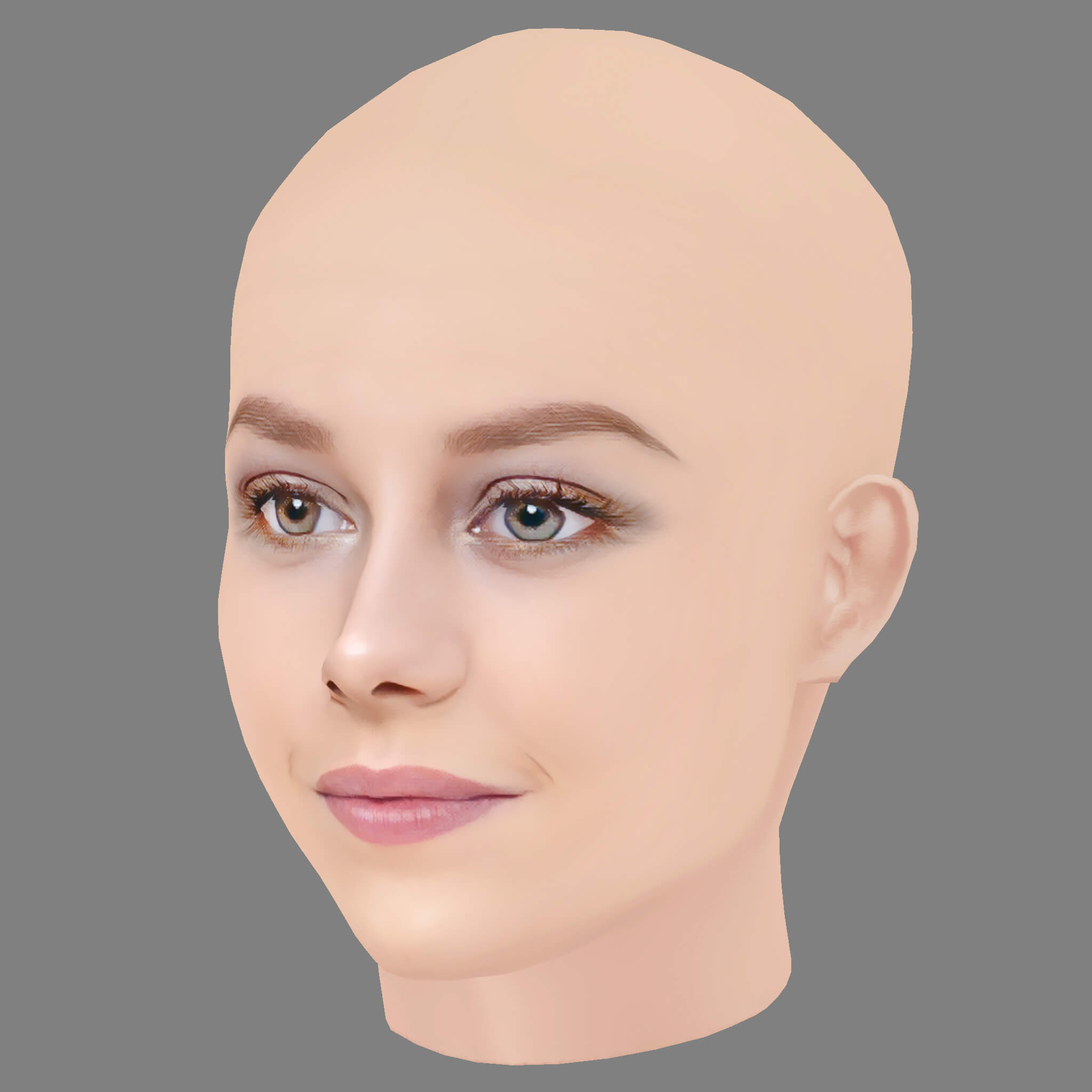 Ester Expósito Head - No Hair - Low Poly Head for Gam 3D Model by ...