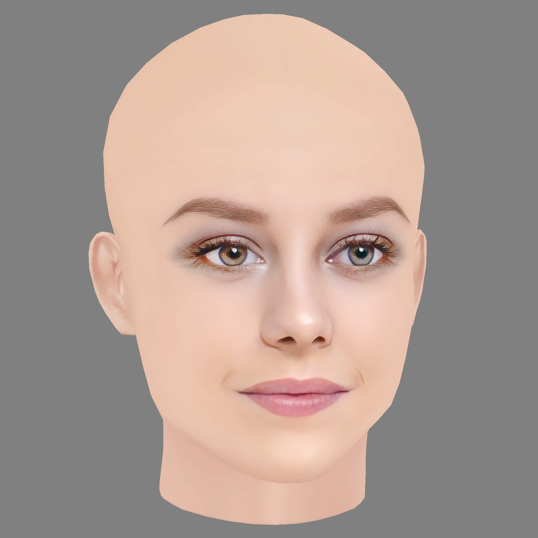 Ester Expósito Head - No Hair - Low Poly Head for Gam 3D Model by ...