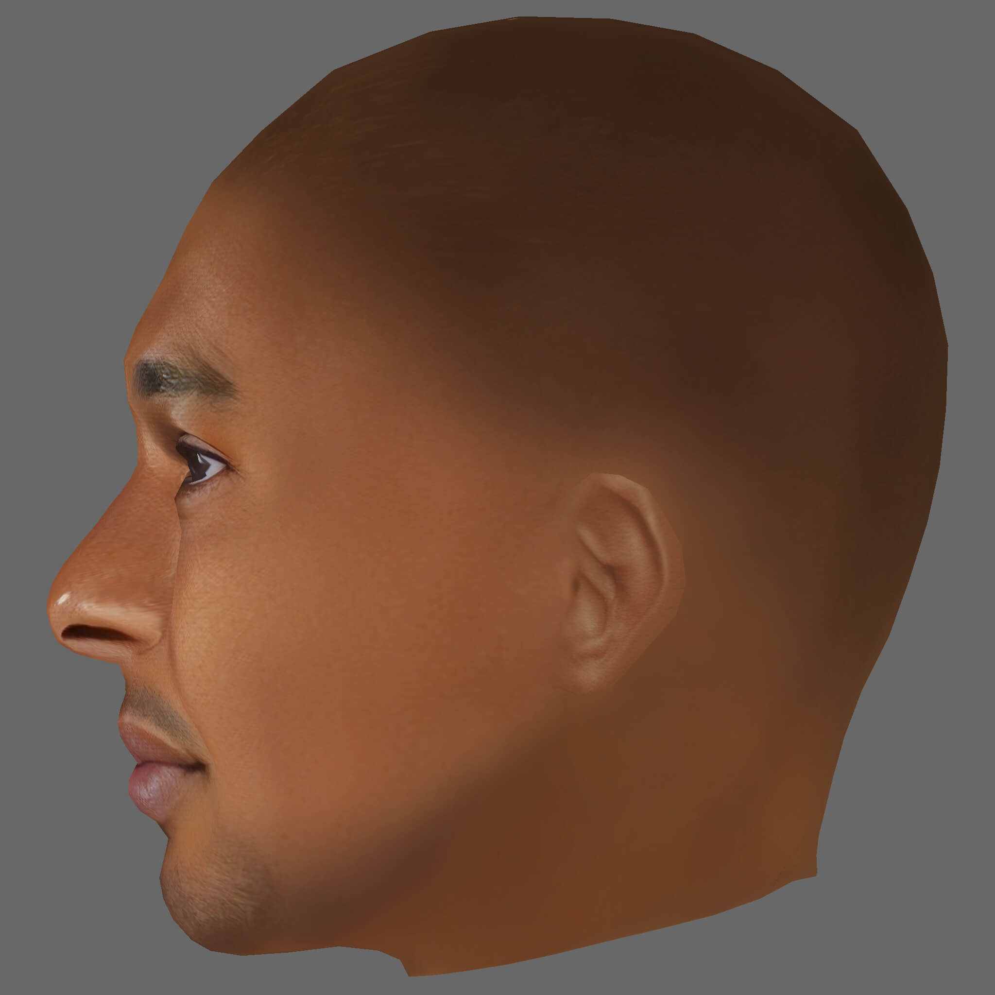 Fernandinho Head - Low Poly Head for Game Low Poly 3D Model by Nammichael