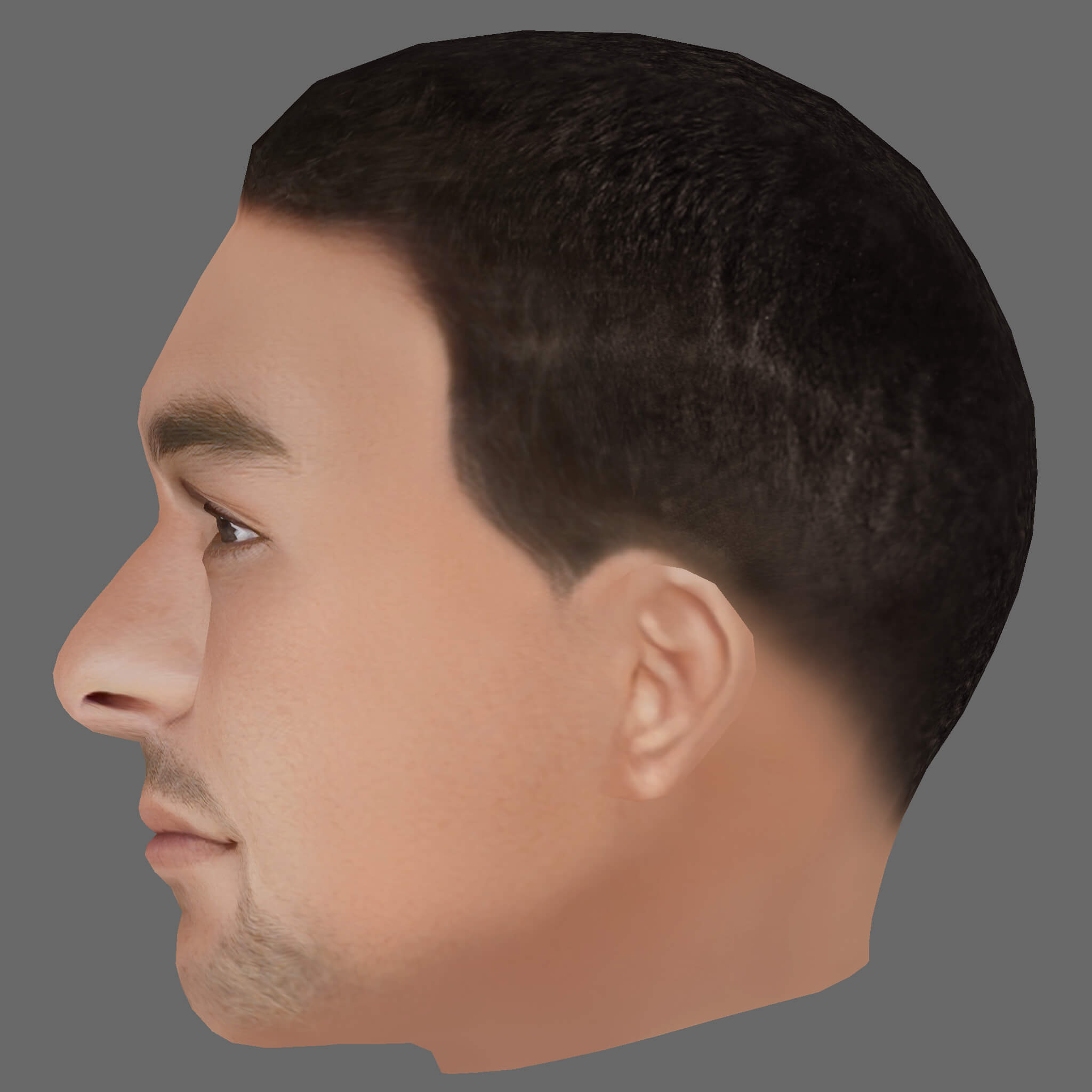 Ferran Torres Head - Low Poly Head for Game Low Poly 3D Model by Nammichael