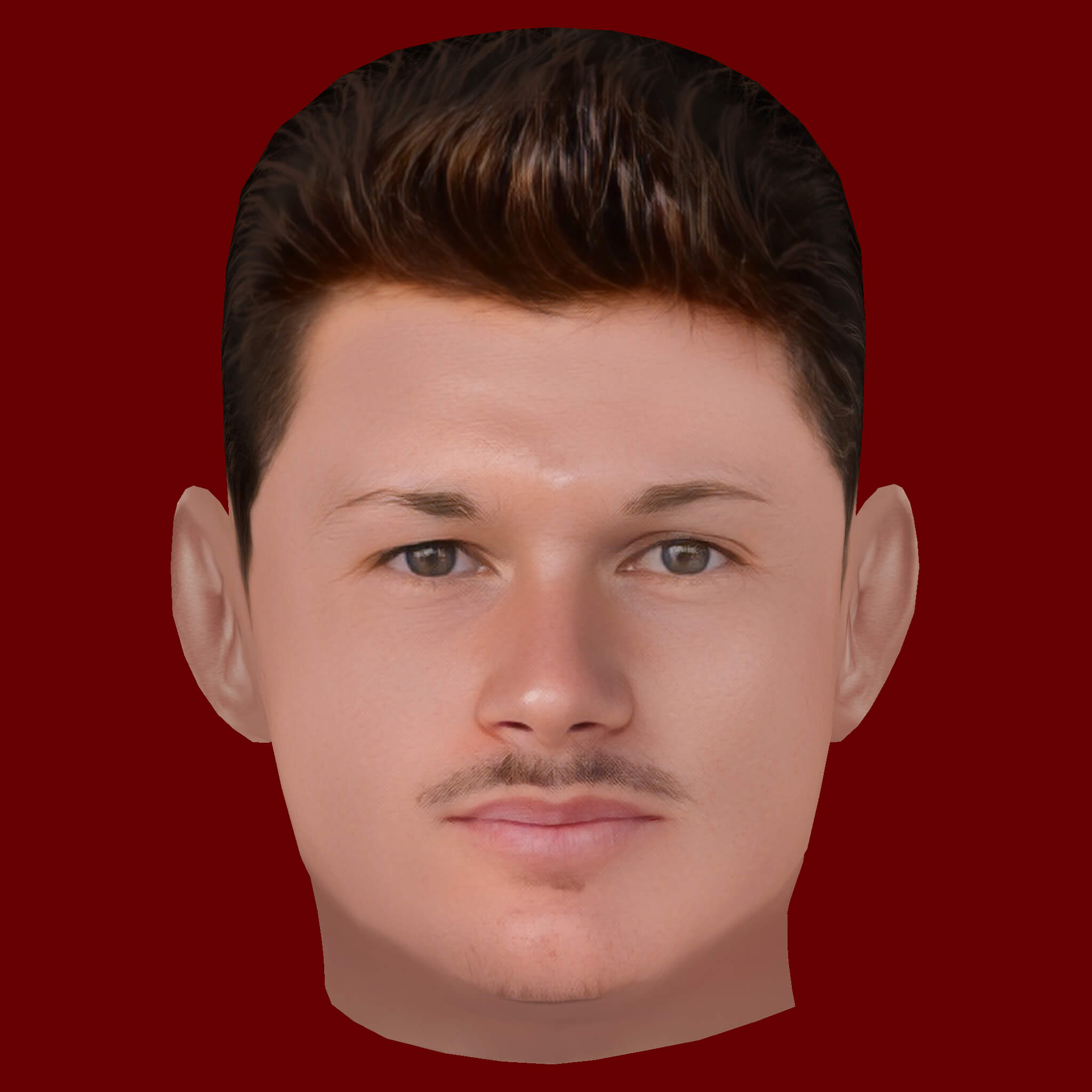 Fran Garcia Head - Low Poly Head for Game 3D Model by Nammichael