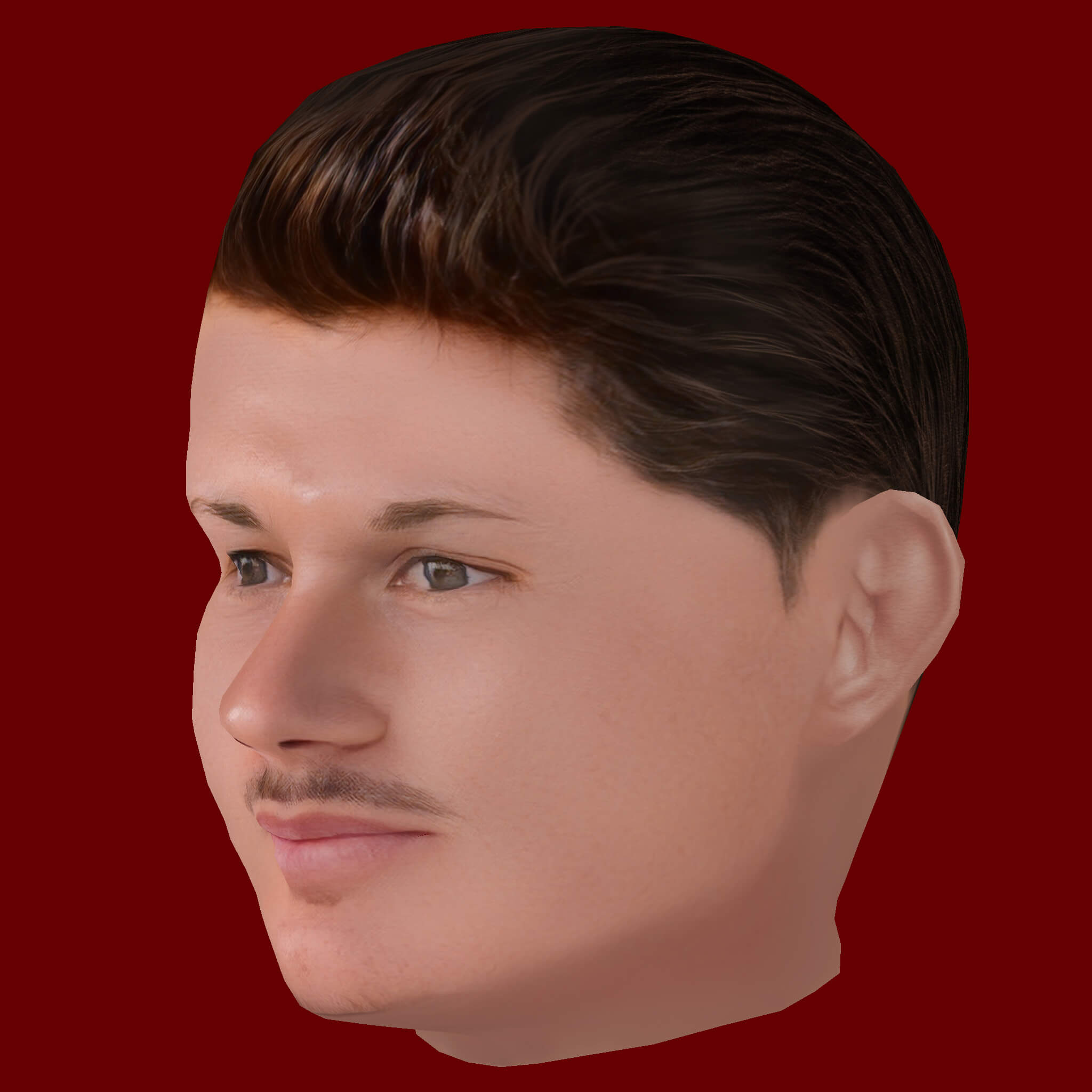 Fran Garcia Head - Low Poly Head for Game 3D Model by Nammichael