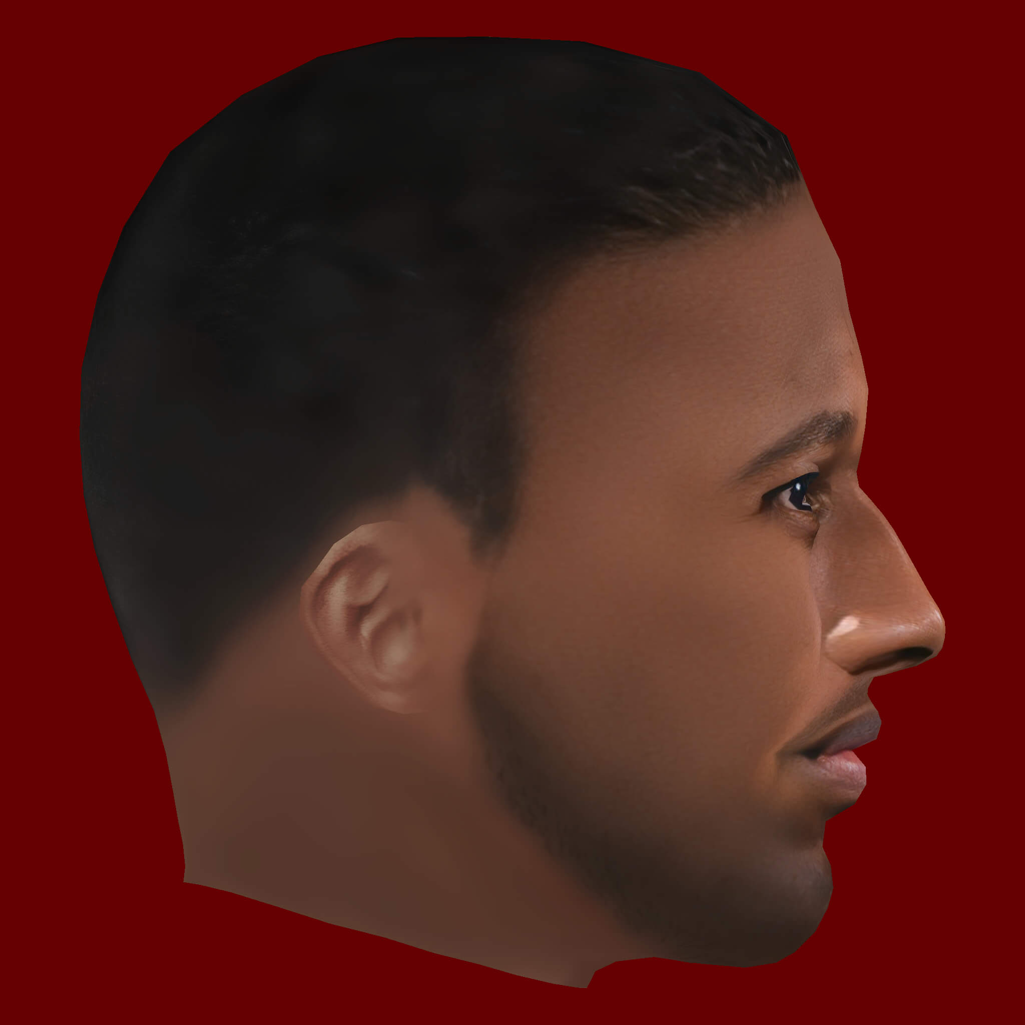 Fred Head - Low Poly Head for Game 3D Model by Nammichael